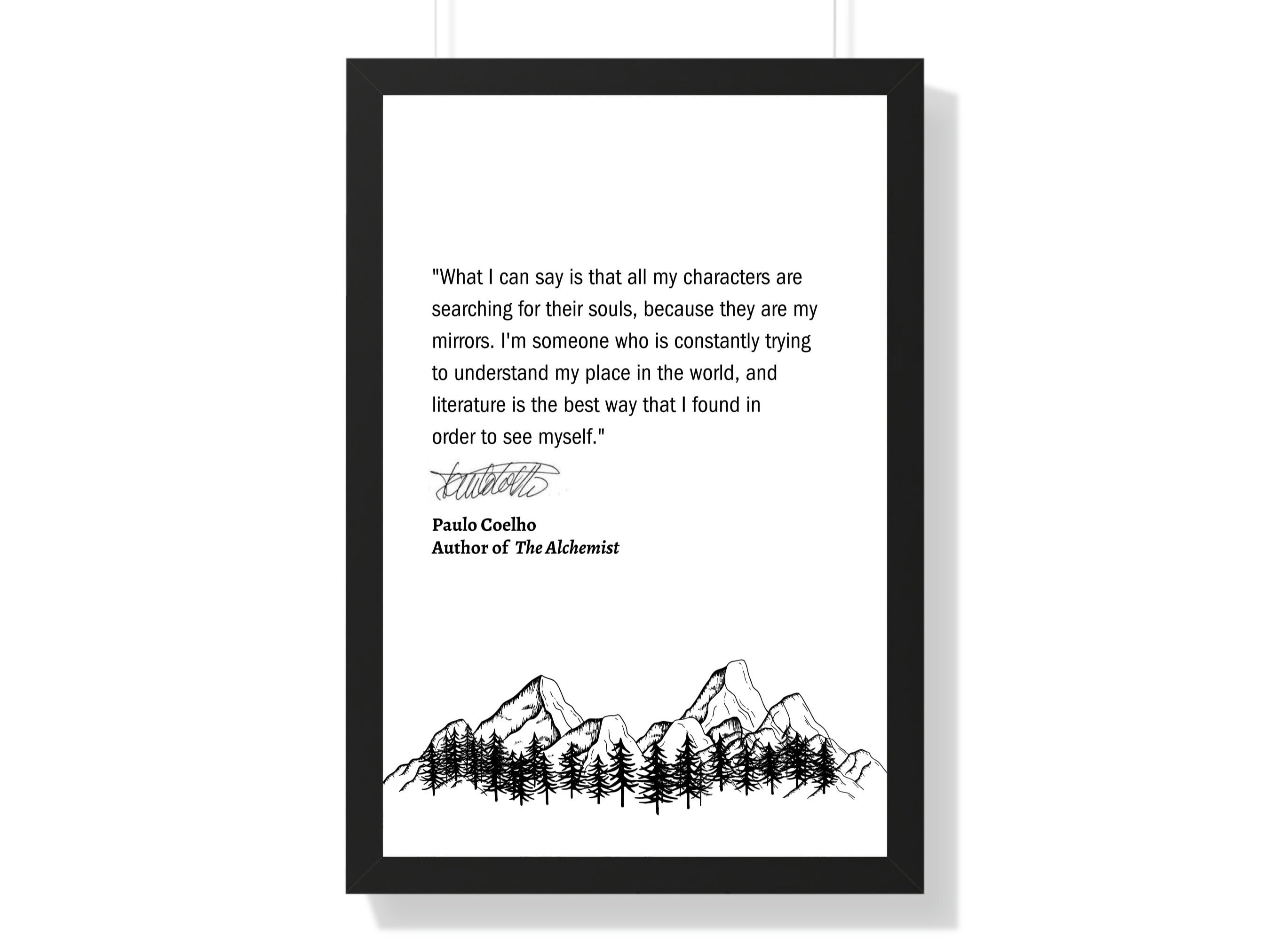 Paulo Coelho Quote, Coelho Wall Art, the Alchemist, Quote Poster ...