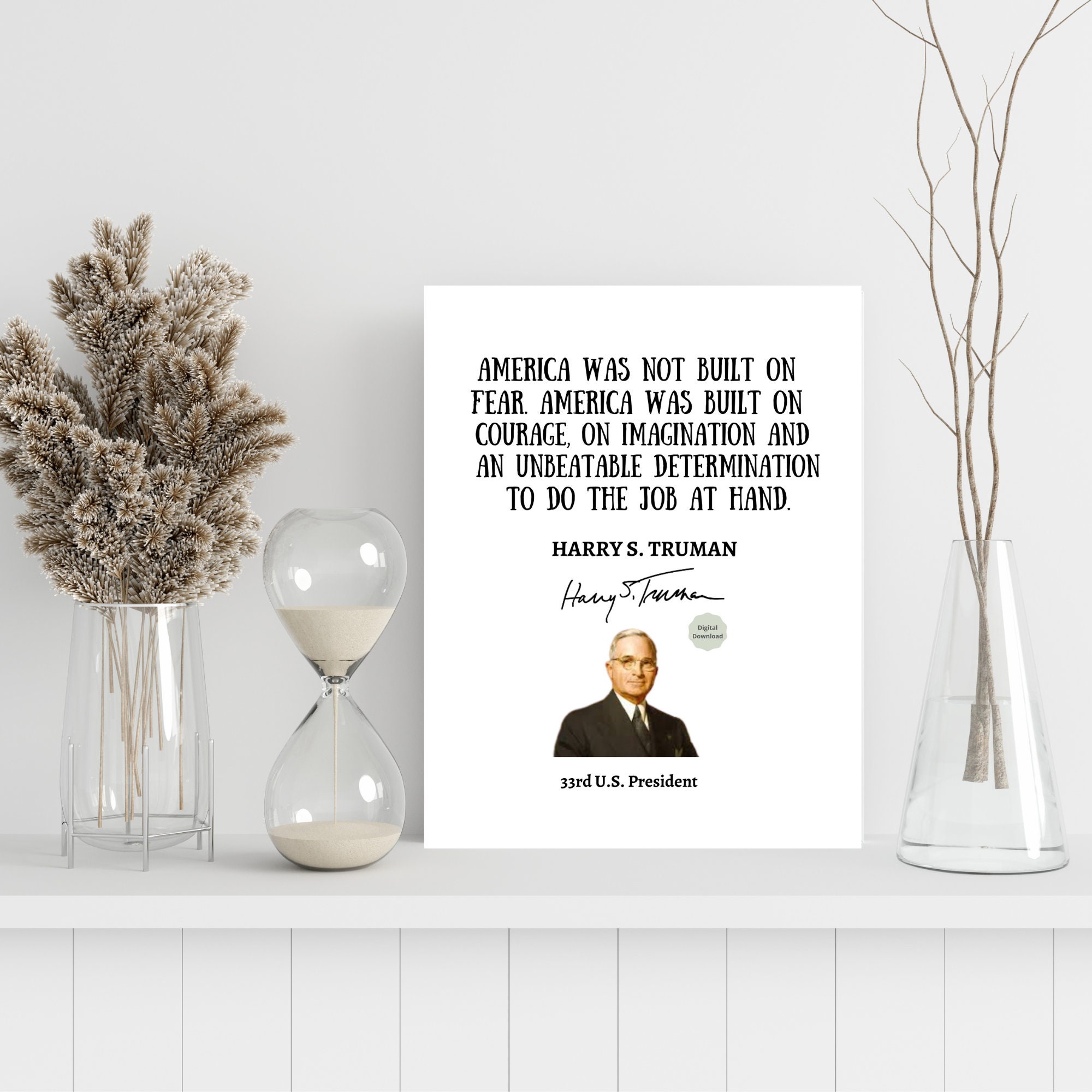 Harry S Truman Quote, Truman Wall Art, Presidential, Quote Print Poster ...