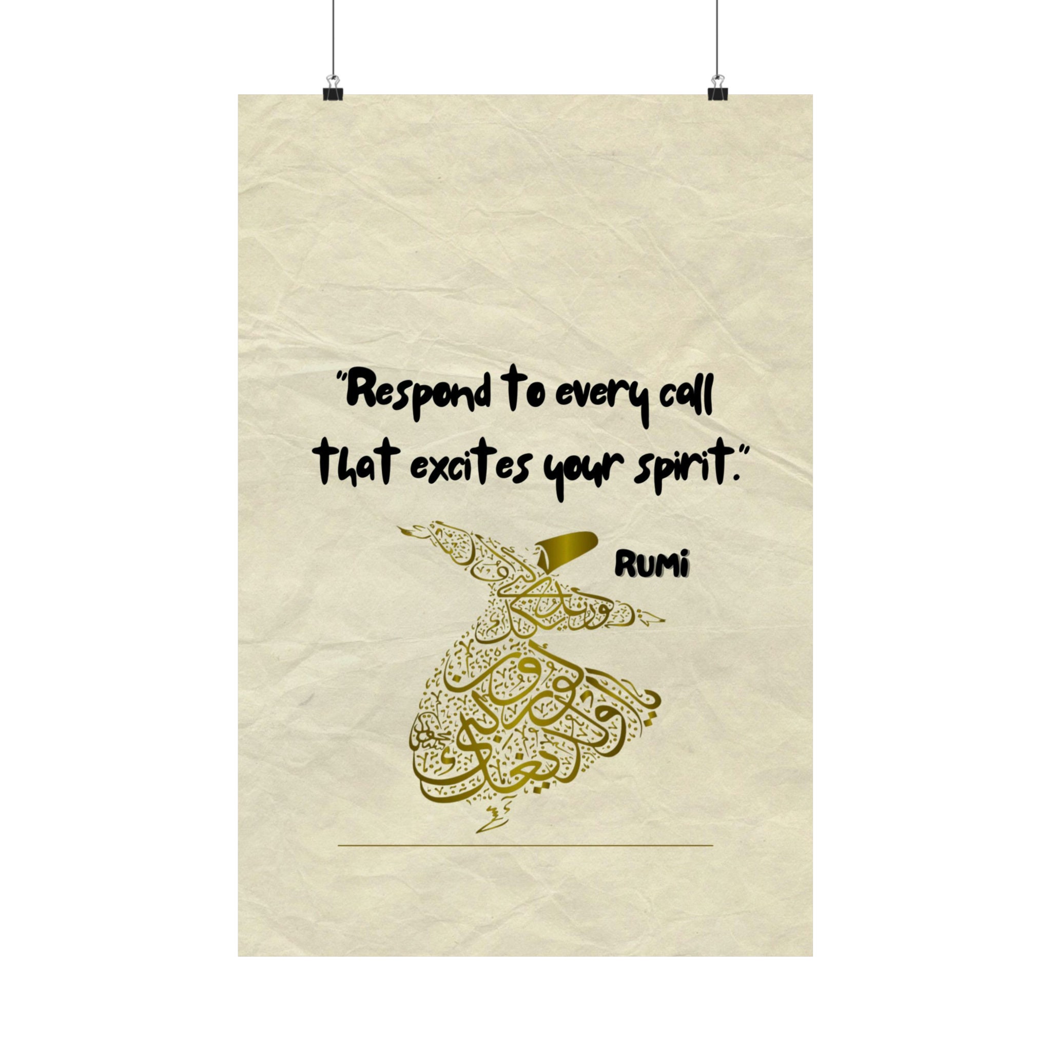 RUMI 12 Quote, RUMI 12 Wall Art, Quote Poster, Literary Print, respond ...