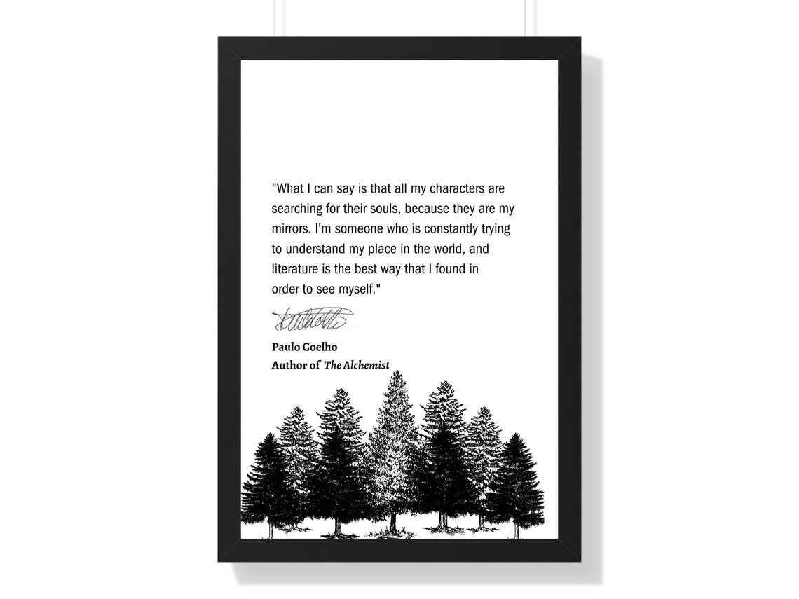 Paulo Coelho Quote, Coelho Wall Art, the Alchemist, Quote Poster ...