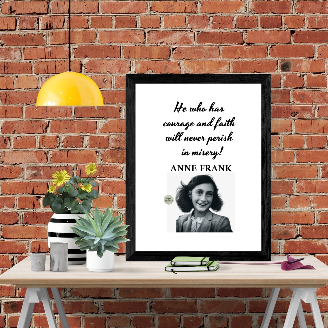 ANNE FRANK! Digital Wall Art, Printable Wall Art, Wall Hangings ...