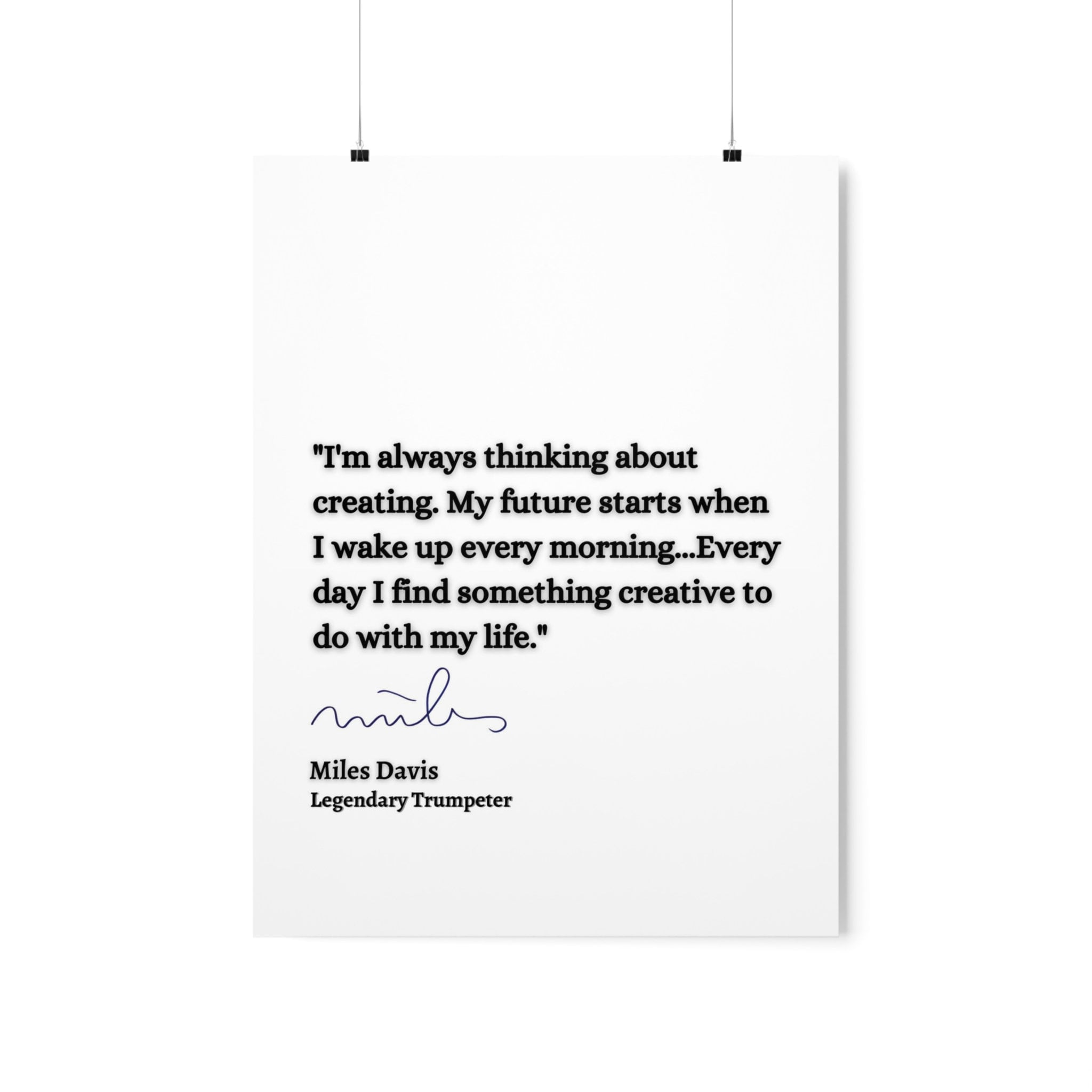 Miles Davis Quote, Miles Davis Wall Art, Quote Poster, Legendary ...