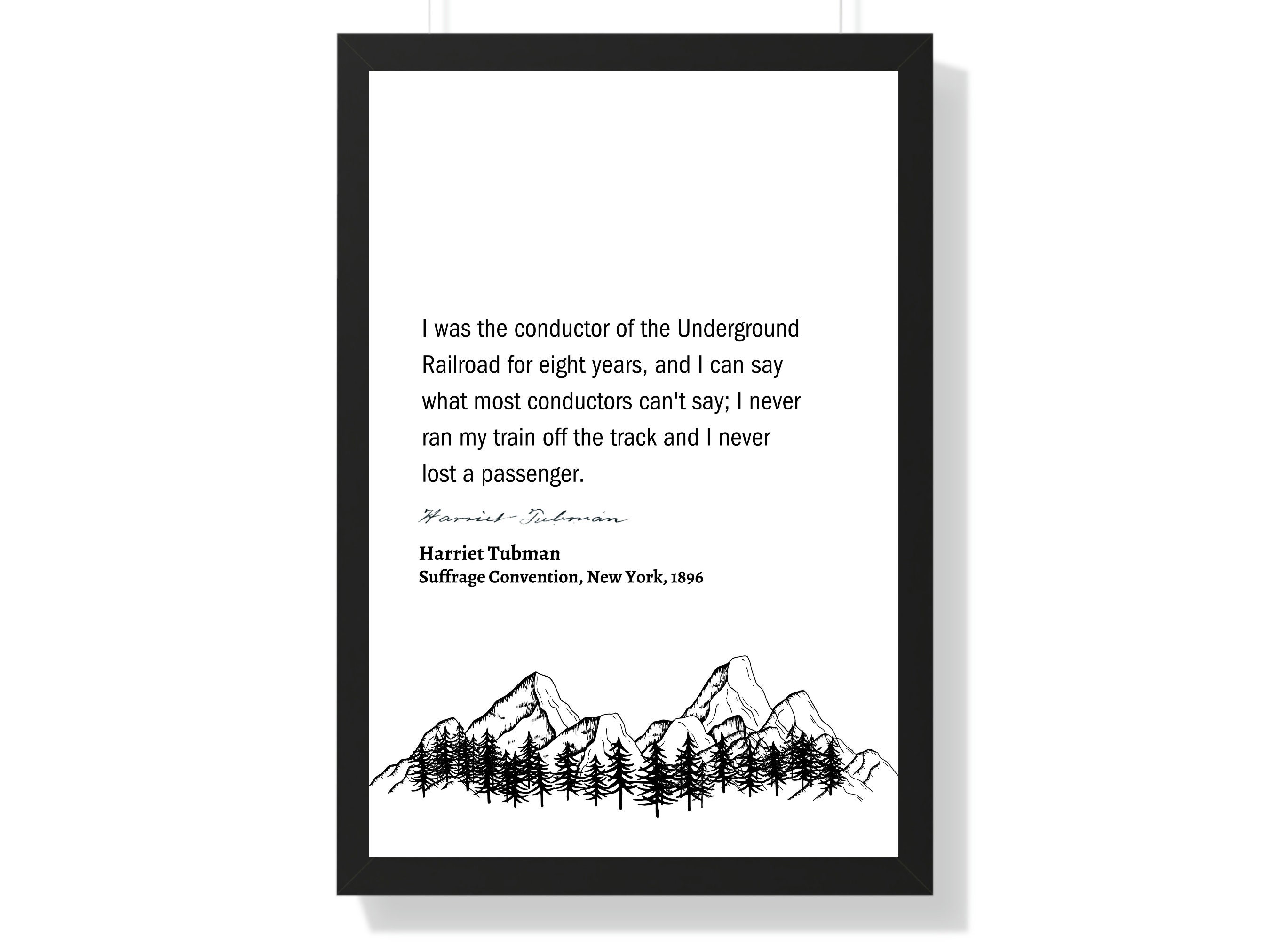 Harriet Tubman Quote, Harriet Tubman Wall Art, Quote Poster, Literary ...