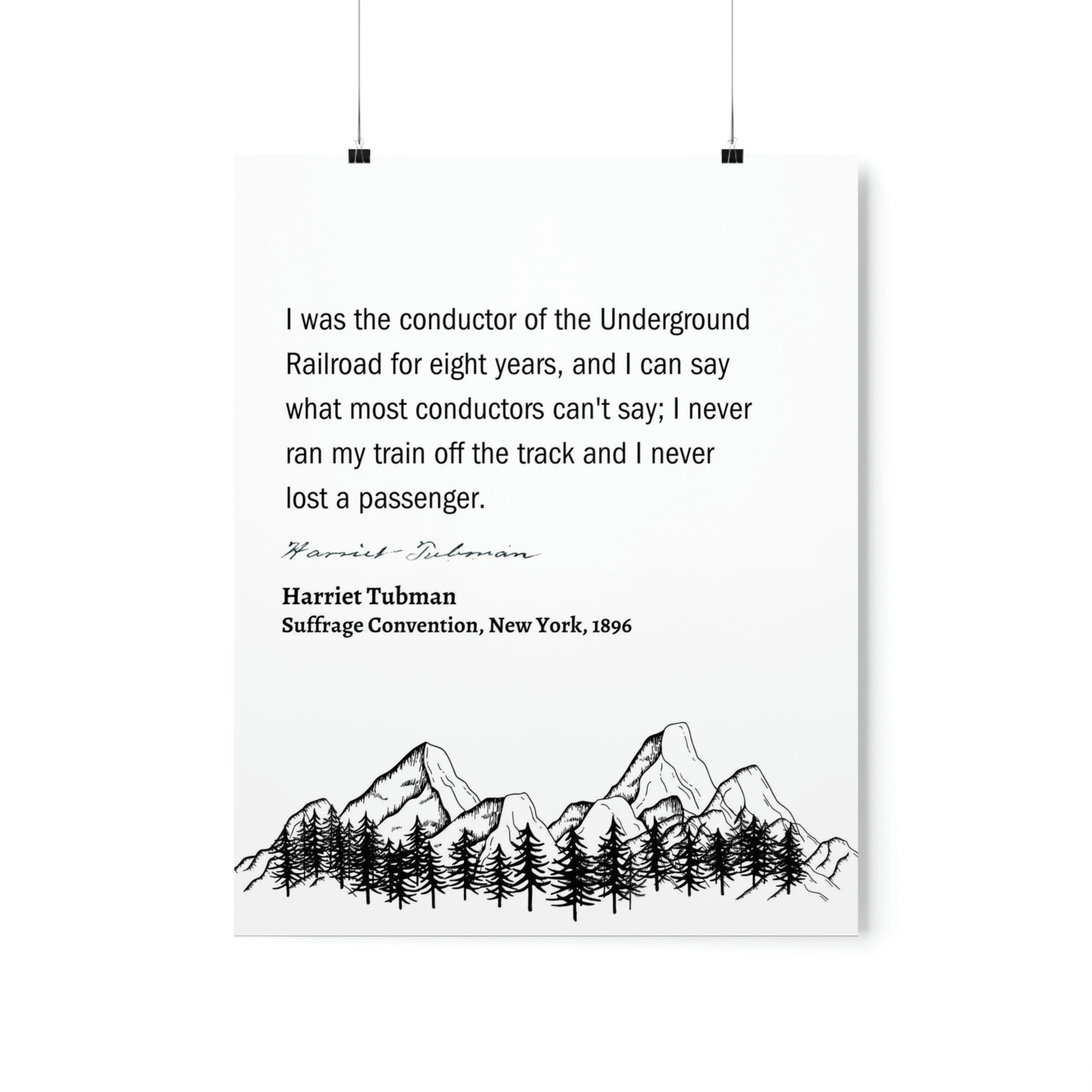 Harriet Tubman Quote, Harriet Tubman Wall Art, Quote Poster, Literary ...