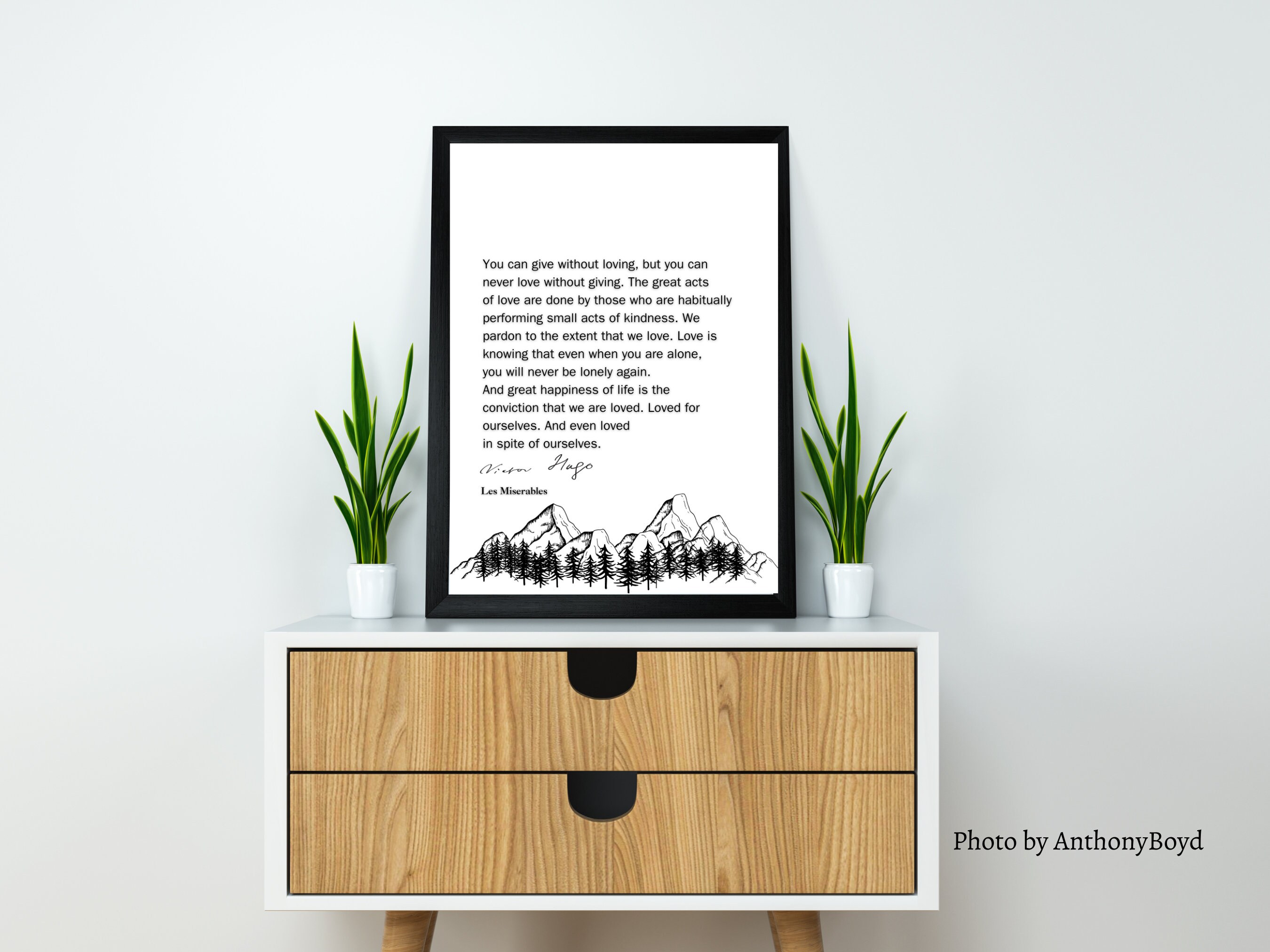 Victor Hugo Quote, Victor Hugo Wall Art, Quote Print Poster, Literary ...