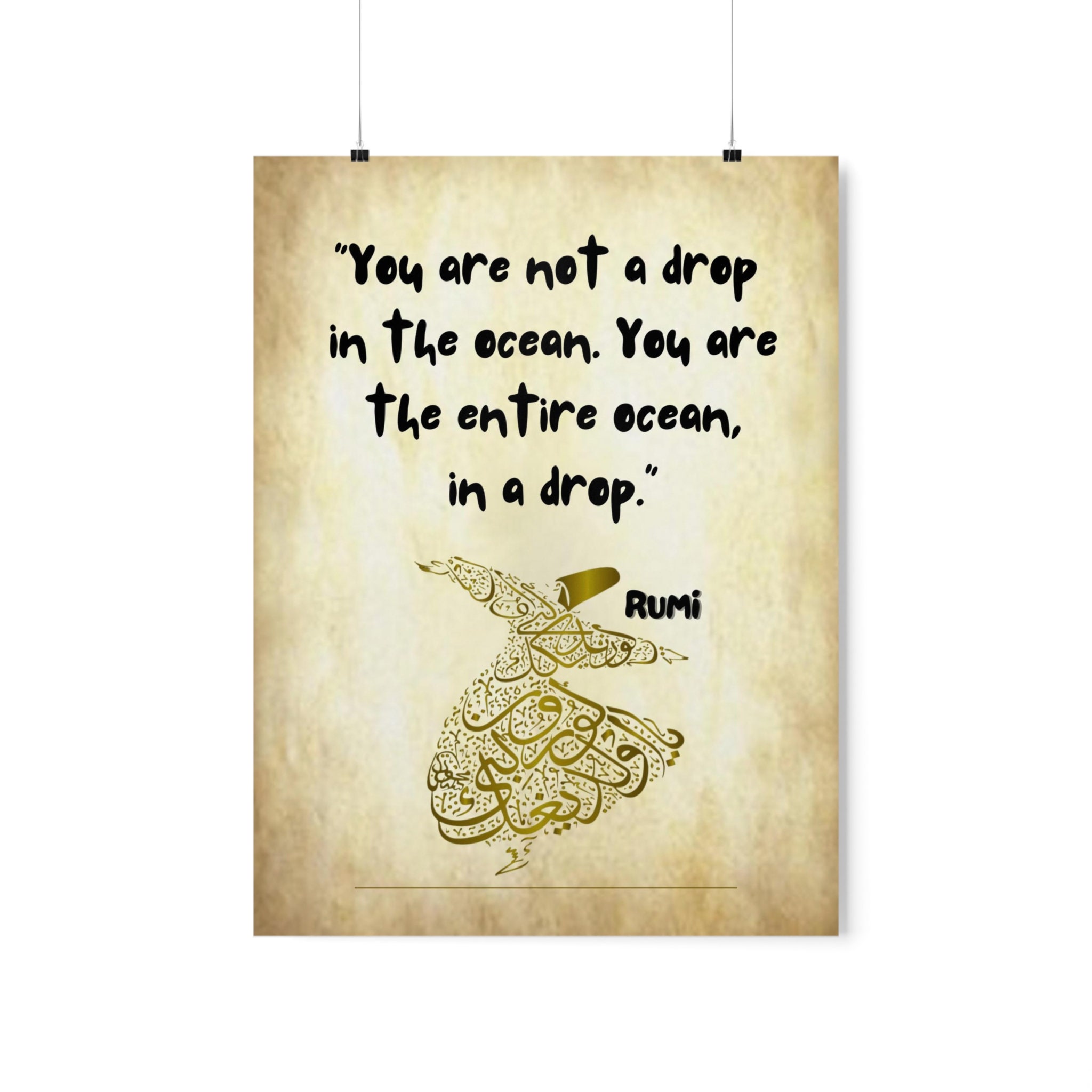 RUMI 2 Quote, RUMI 2 Wall Art, Quote Poster, Literary Print, "you Are ...