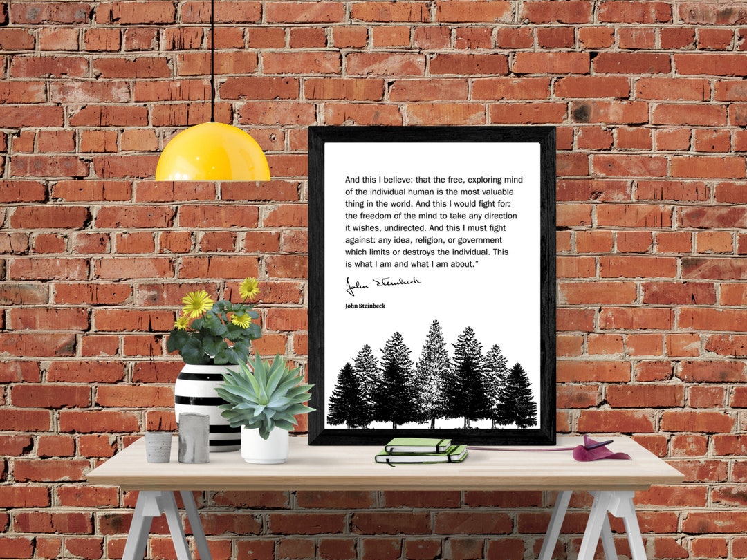 John Steinbeck Quote, Steinbeck Art, East of Eden, Quote Poster ...