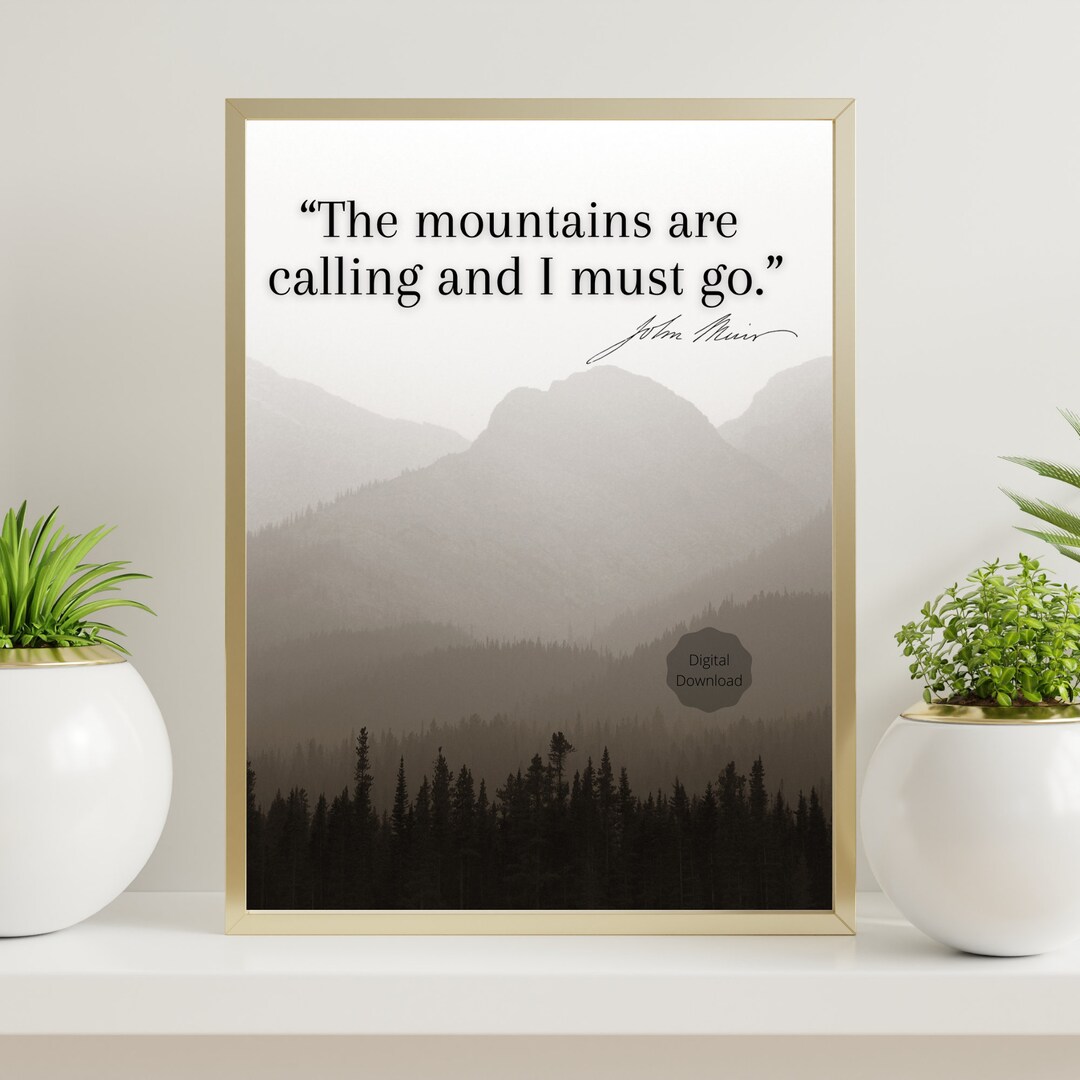 John Muir, Digital Download, Instant Download, Digital Prints, Poster ...