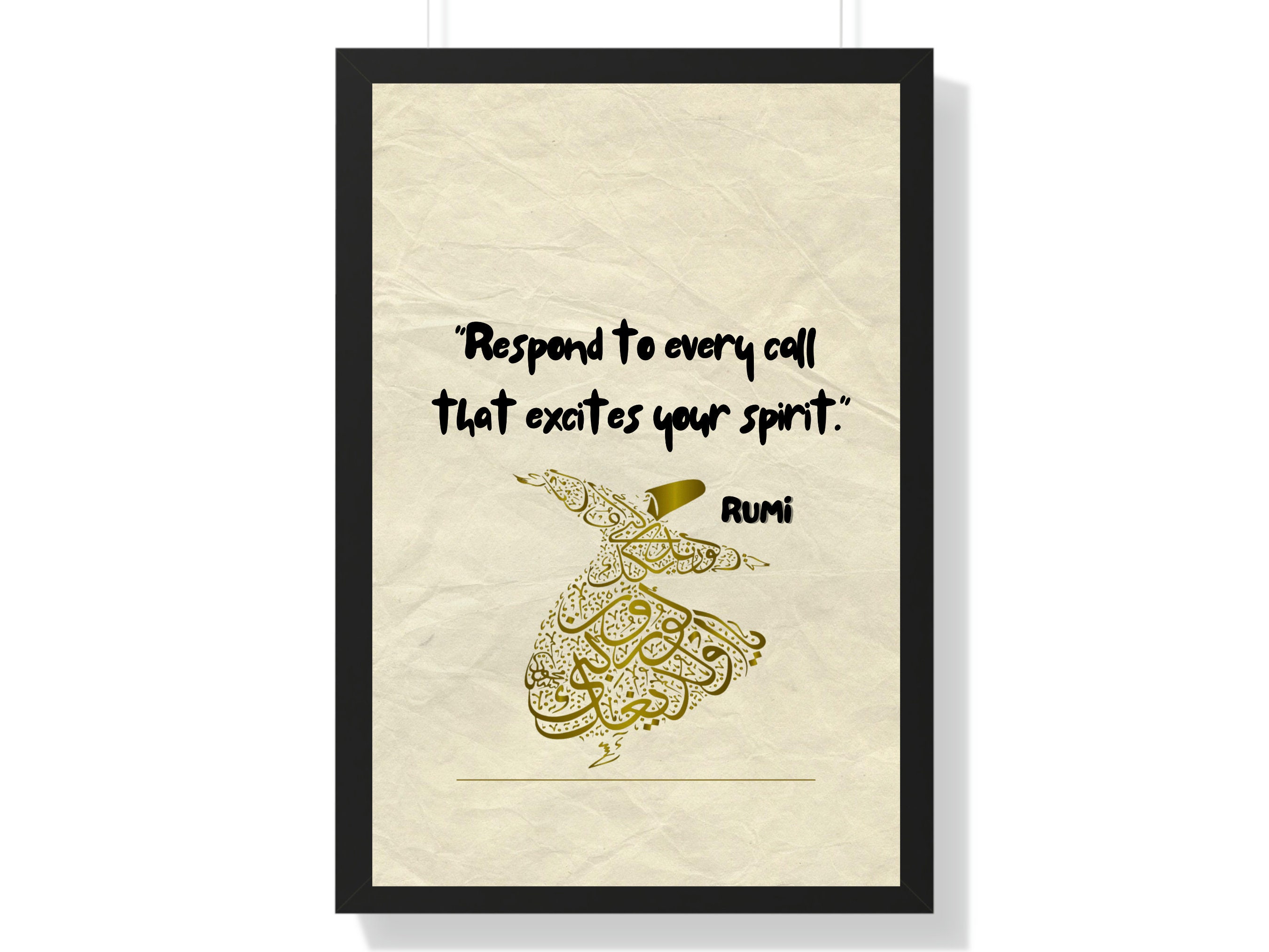 RUMI 12 Quote, RUMI 12 Wall Art, Quote Poster, Literary Print, respond ...