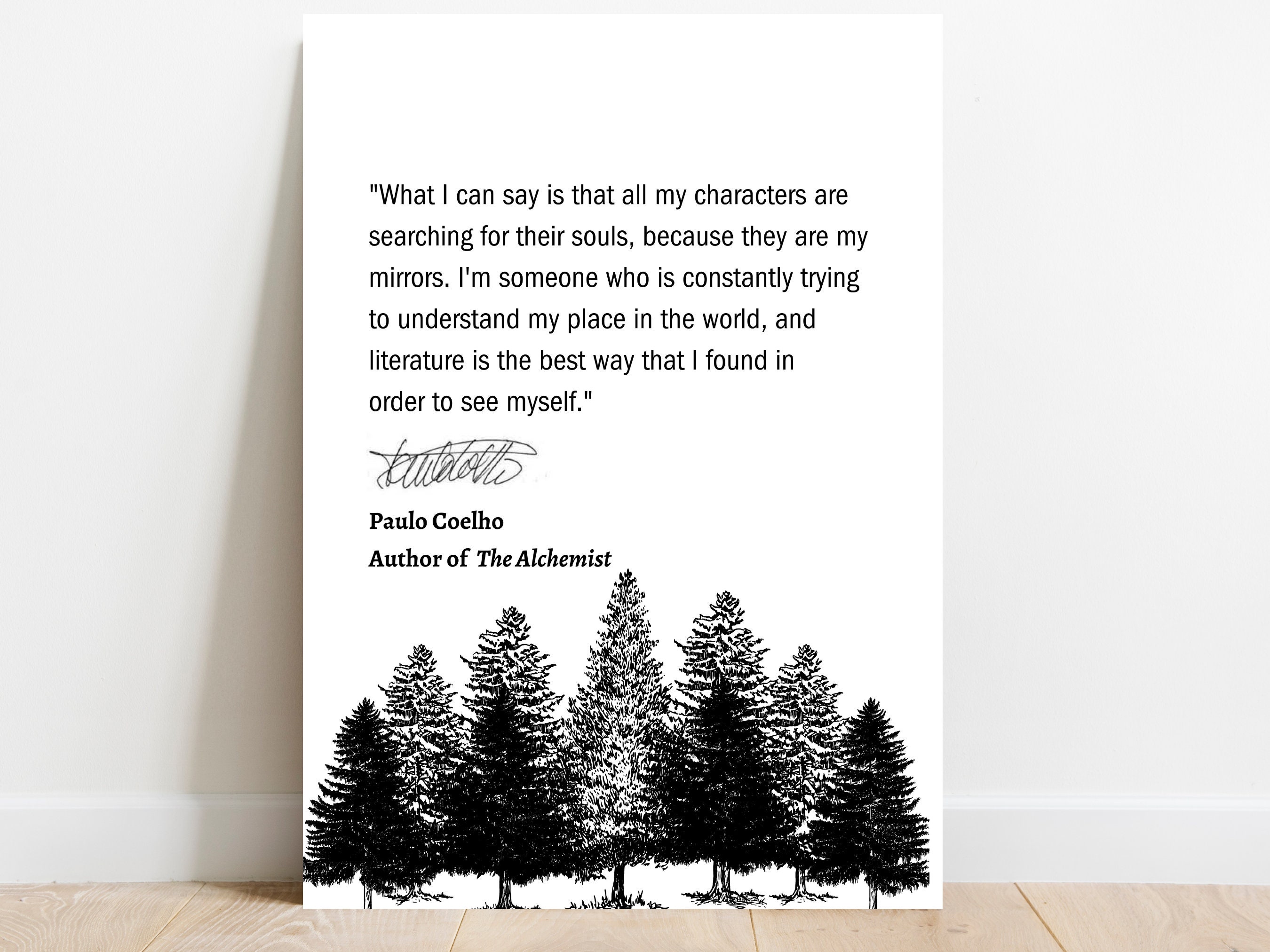Paulo Coelho Quote, Coelho Wall Art, the Alchemist, Quote Poster ...