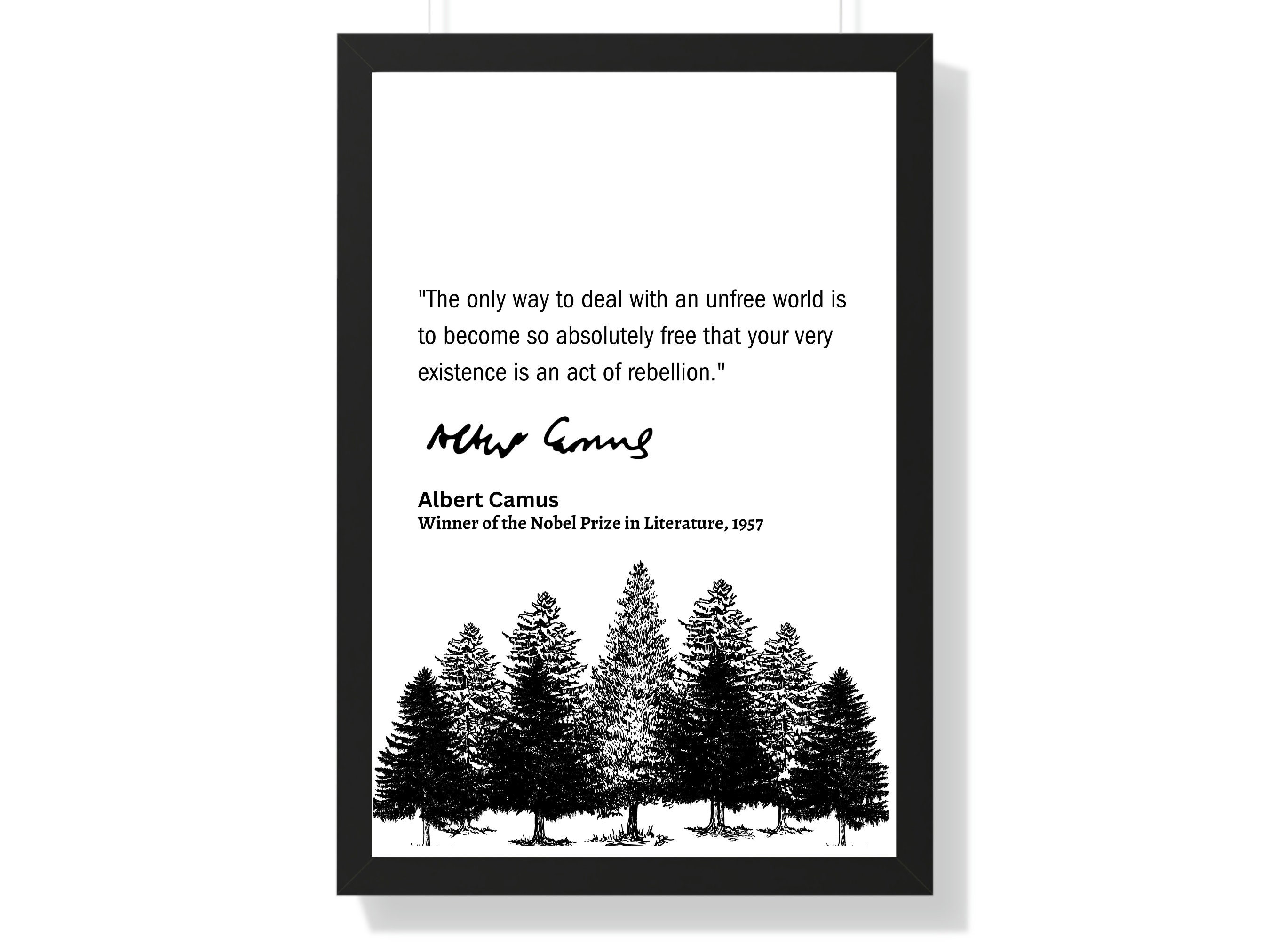 Albert Camus Quote, Camus Wall Art, Nobel Prize, Quote Poster, Literary ...