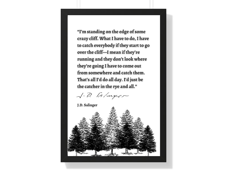 J.D. Salinger Quote, Salinger Wall Art, Quote Poster, Literary Print ...