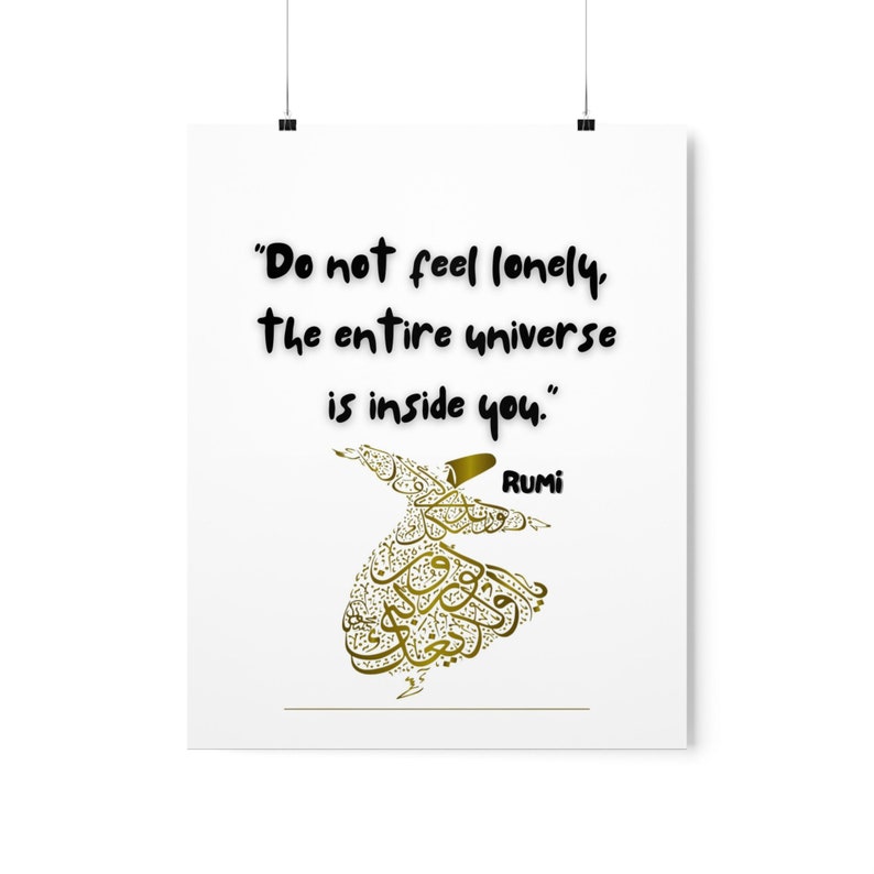 RUMI Quote, RUMI Wall Art, the Universe is Inside You, Quote Poster ...