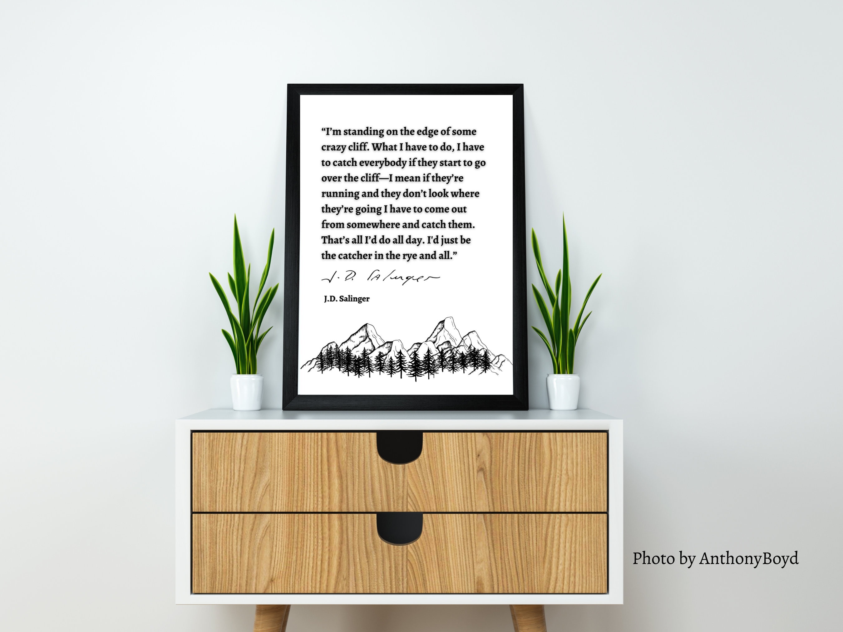 J.D. Salinger Quote, Salinger Wall Art, Quote Poster, Literary Print ...