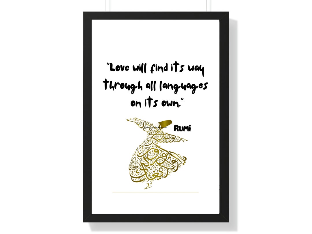 RUMI 10 Quote, RUMI 10 Wall Art, Quote Poster, Literary Print, "love ...