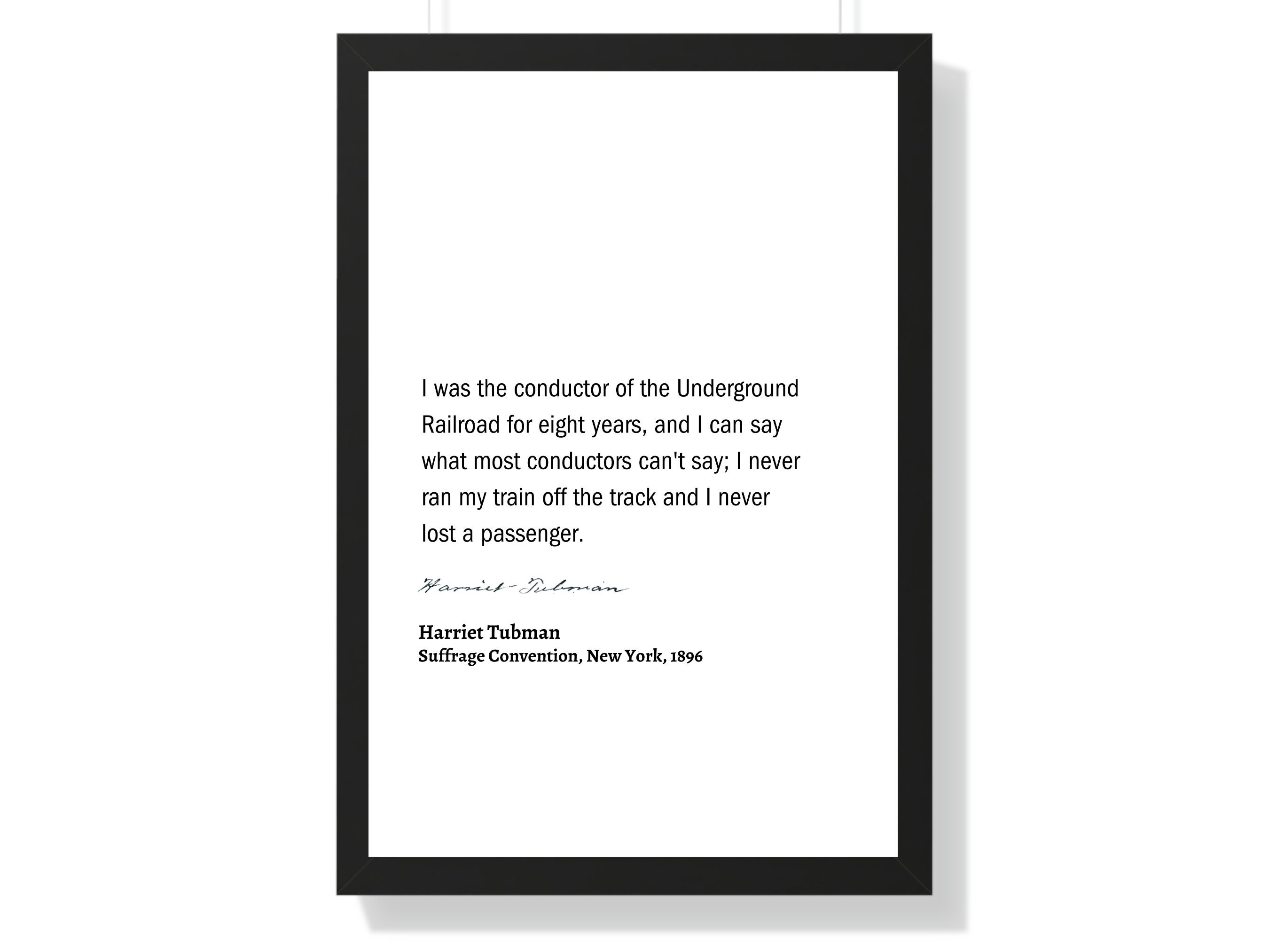Harriet Tubman Quote, Harriet Tubman Wall Art, Quote Poster, Literary ...
