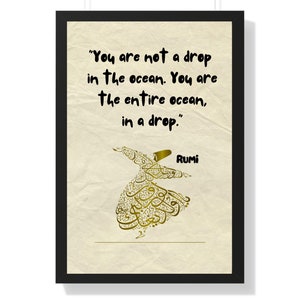 RUMI 2 Quote, RUMI 2 Wall Art, Quote Poster, Literary Print, "you Are ...