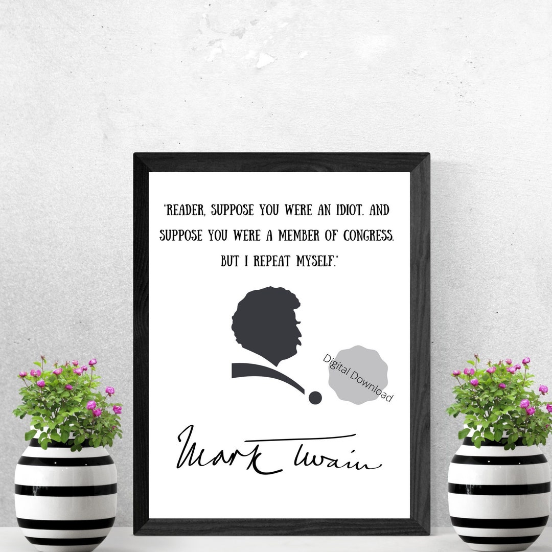 Mark Twain, Digital Download, Instant Download, Digital Prints, Poster ...