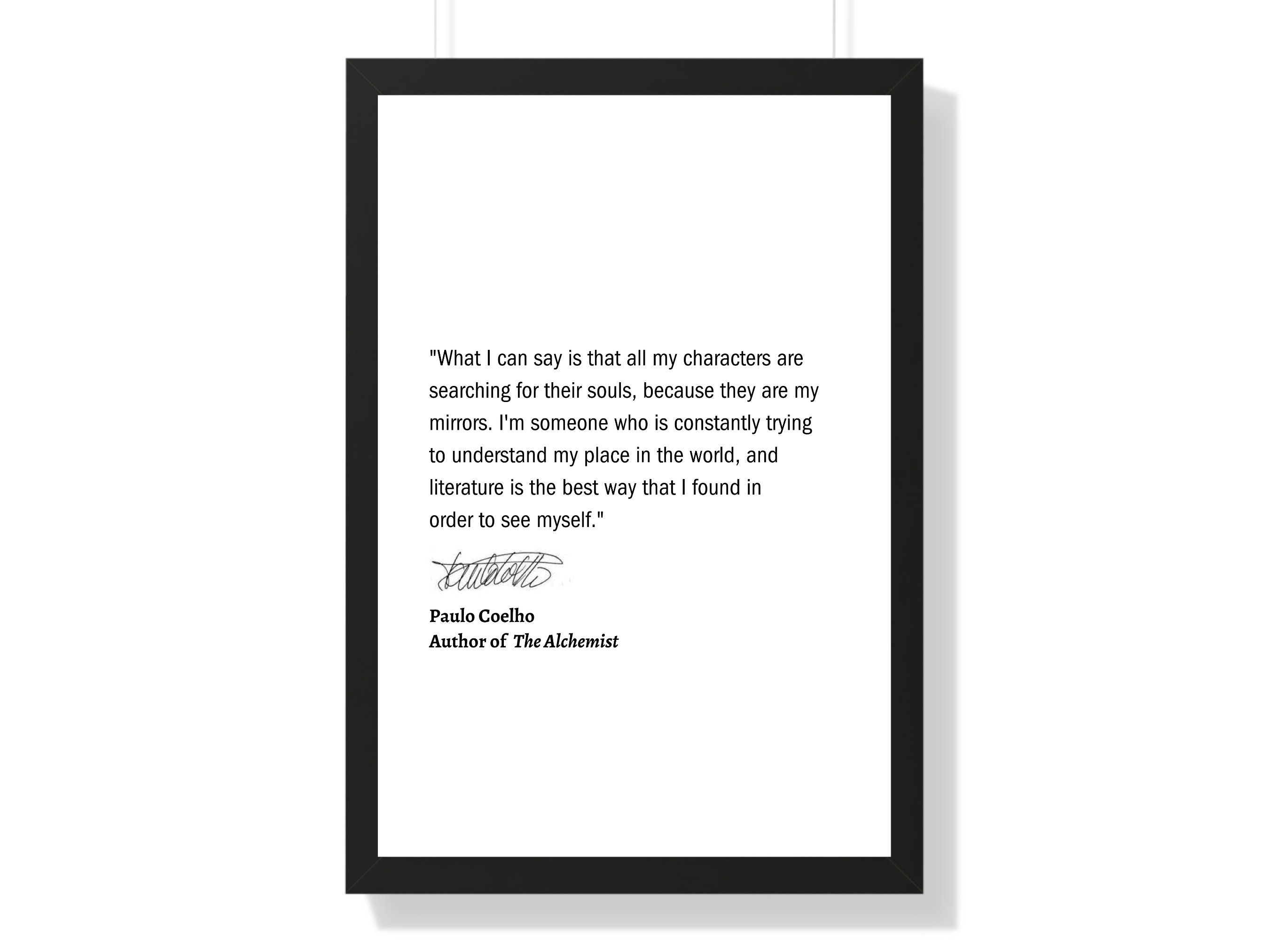 Paulo Coelho Quote, Coelho Wall Art, the Alchemist, Quote Poster ...