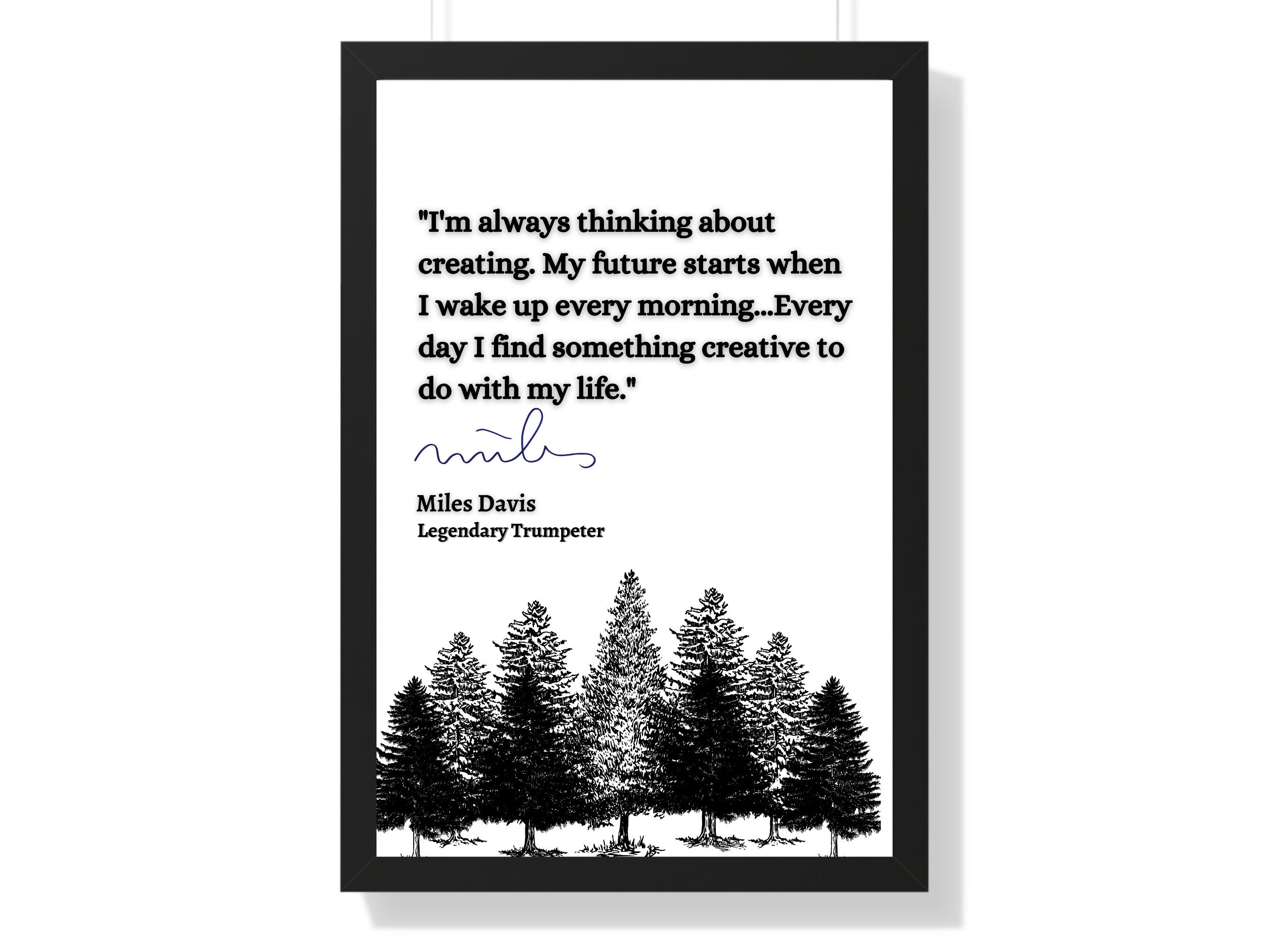 Miles Davis Quote, Miles Davis Wall Art, Quote Poster, Legendary ...