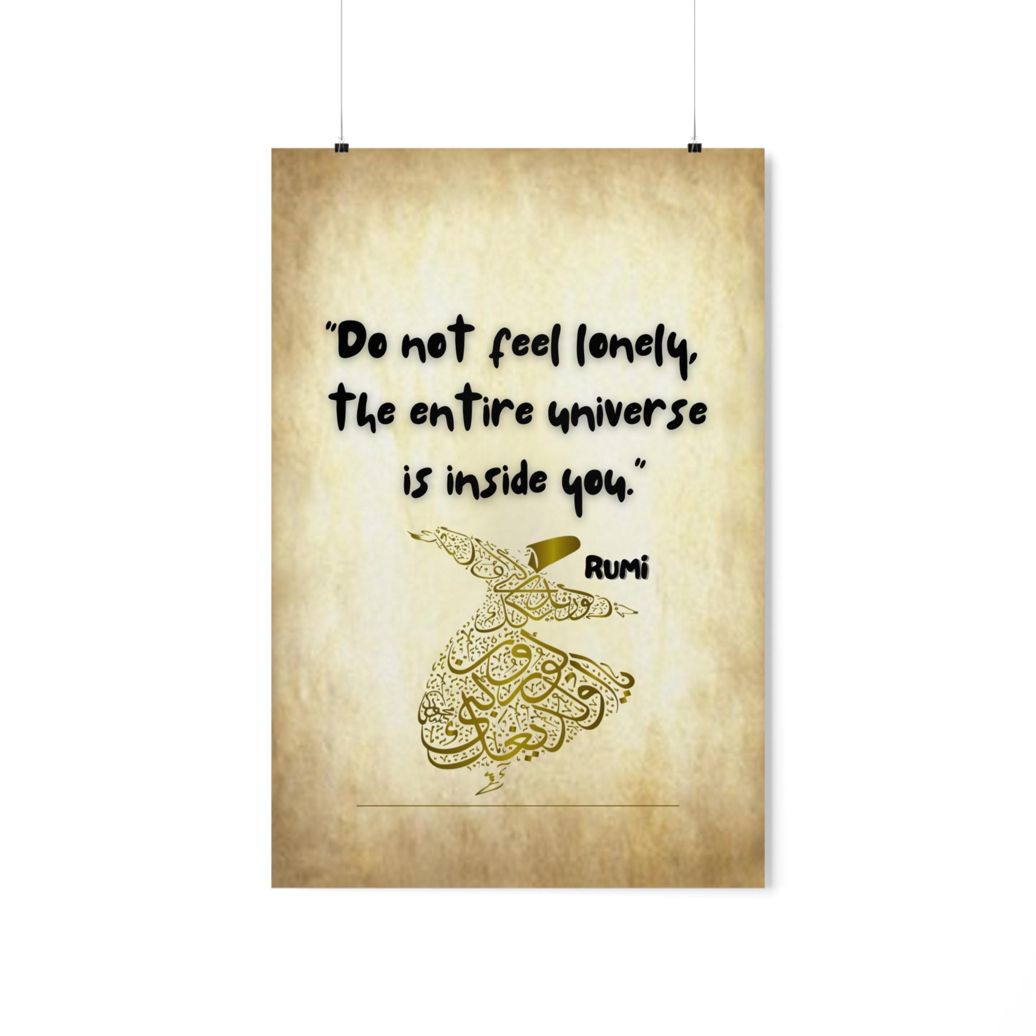 RUMI Quote, RUMI Wall Art, the Universe is Inside You, Quote Poster ...