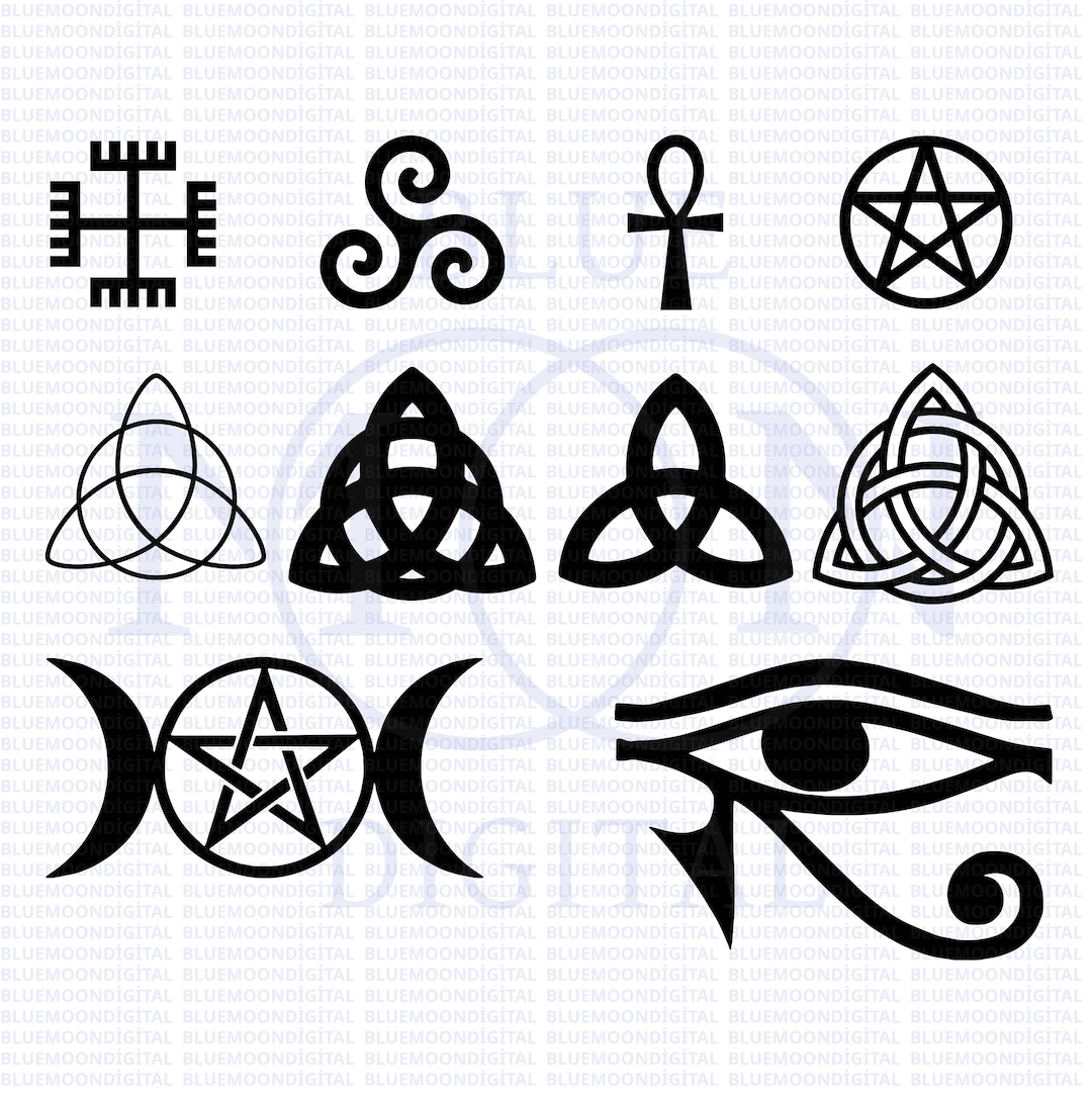 Paganism Symbols Png Wicca Pentagram Triskelion Flag - Etsy