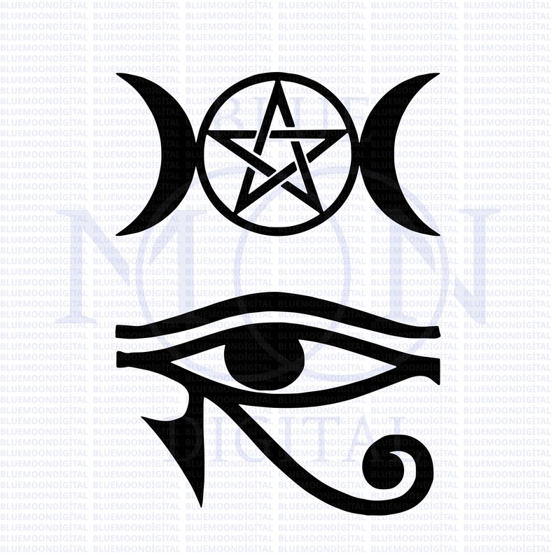 Paganism Symbols Png Wicca Pentagram Triskelion Flag - Etsy