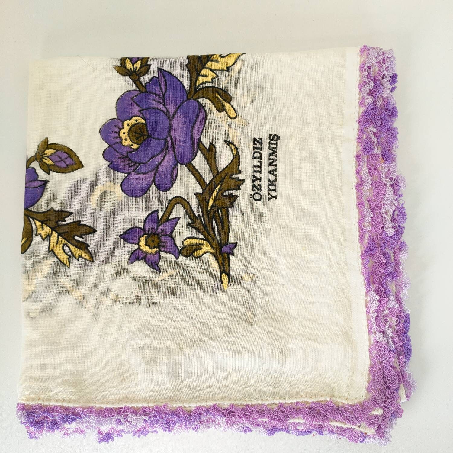 Turkish Traditional Style Crochet Edge Oya Cotton Scarf,turkish ...