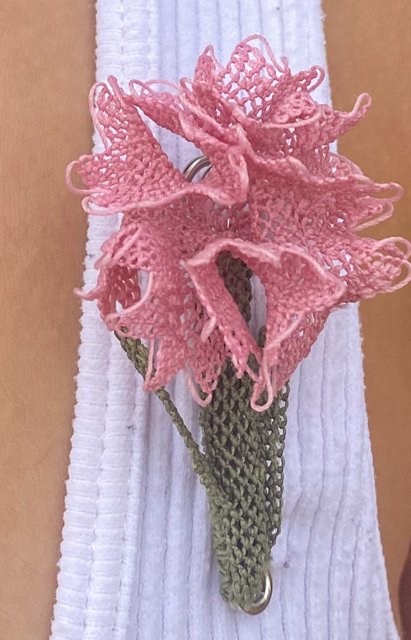 Pink Carnation Broochcrochet Broochclove Pink Broochflower - Etsy