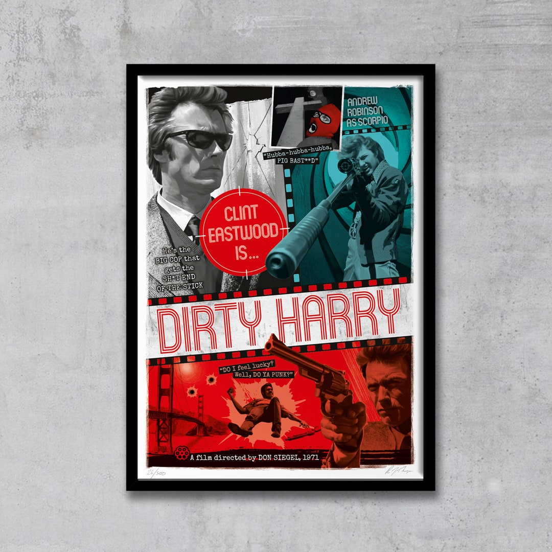 Stunning A2 Limited Edition Art Print FRAMED by Rob Thorpe, DIRTY HARRY ...