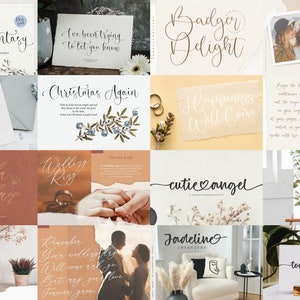 Wedding Font Bundle - 49 Elegant Fonts - Etsy