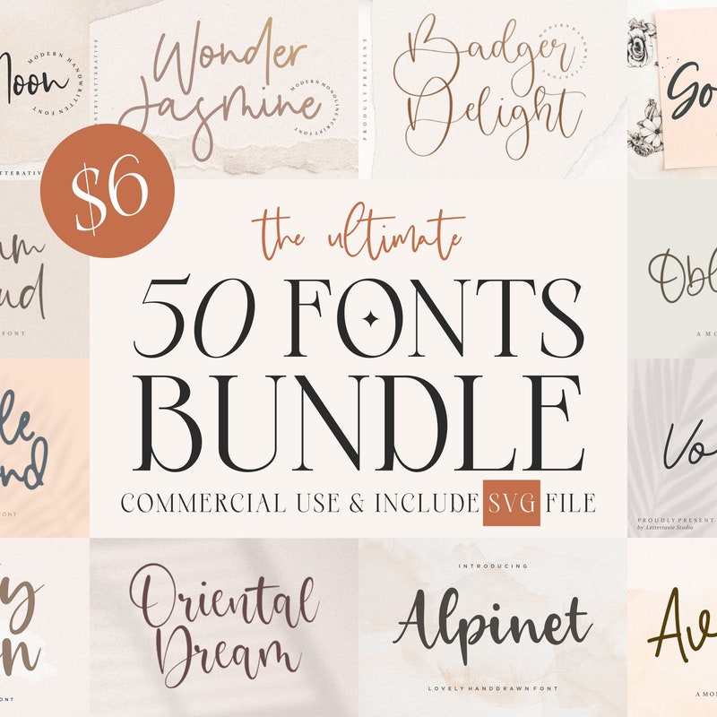Font Bundle - Etsy