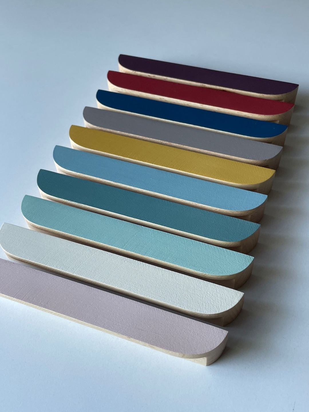 Colored Beech Wood Cabinet Handles - Modern Drawer Pulls - Etsy