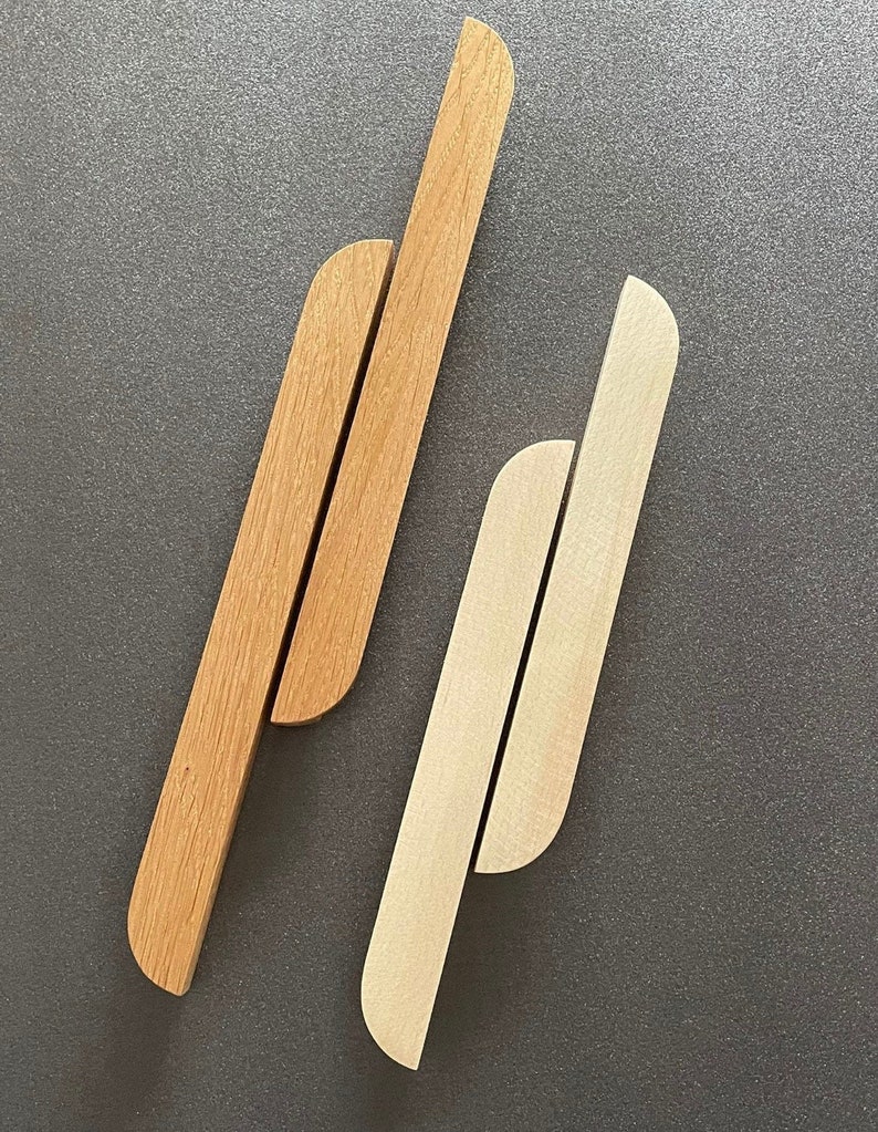 SOLID PAIR Handles/modern Cabinet Pulls/wooden Handles - Etsy
