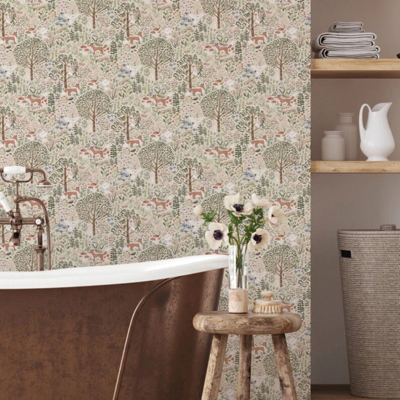 Folklore Forest Wallpaper Sample 9x9 FREE SHIPPING - Etsy