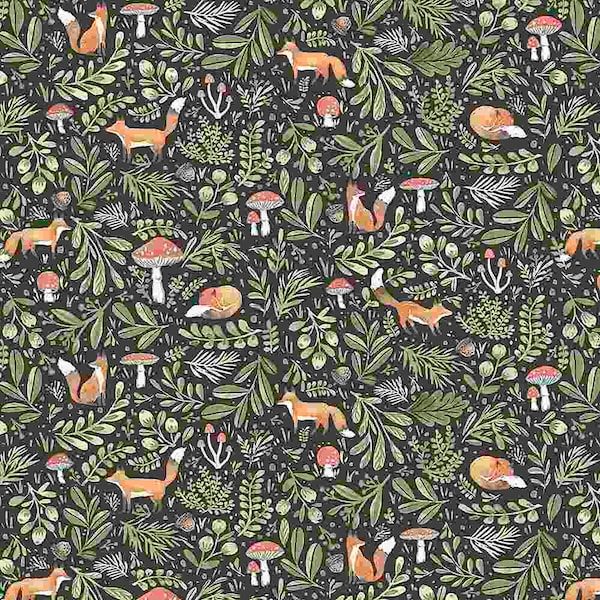 Fox Print Fabric - Etsy
