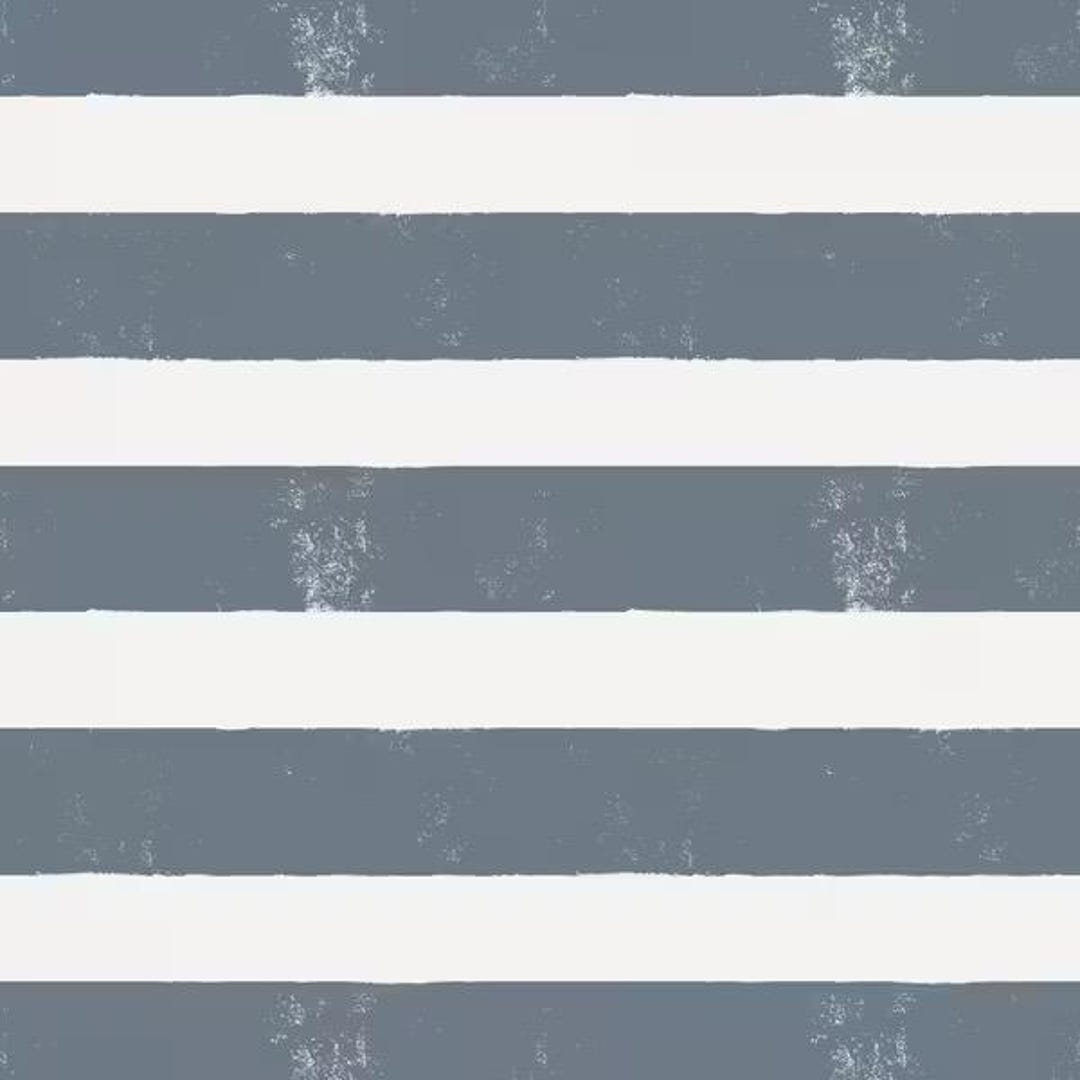 Painted Stripe in Ink Blue: Day at Zoo Collection - Etsy