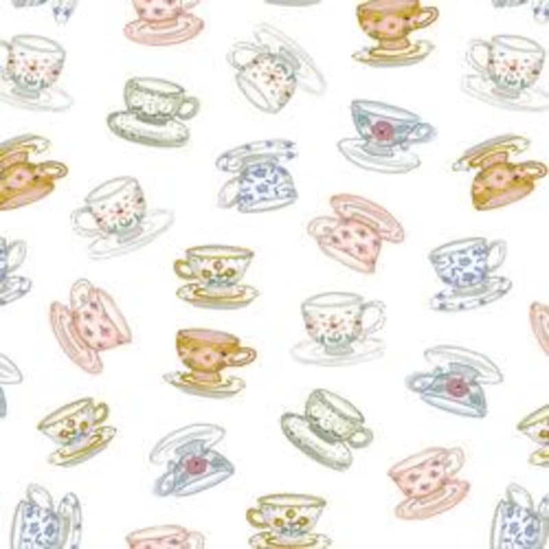 Tea Cup Cotton Fabrics - Etsy