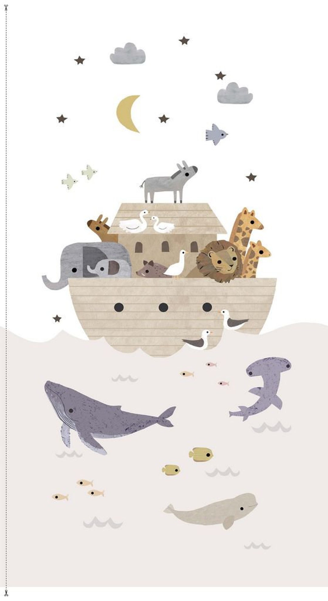 44 X 24 Noah's Ark Panel Noah's Ark Collection Fabric 100% Cotton - Etsy