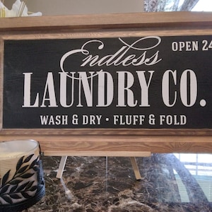 Endless Laundry Co. Wooden Sign - Etsy