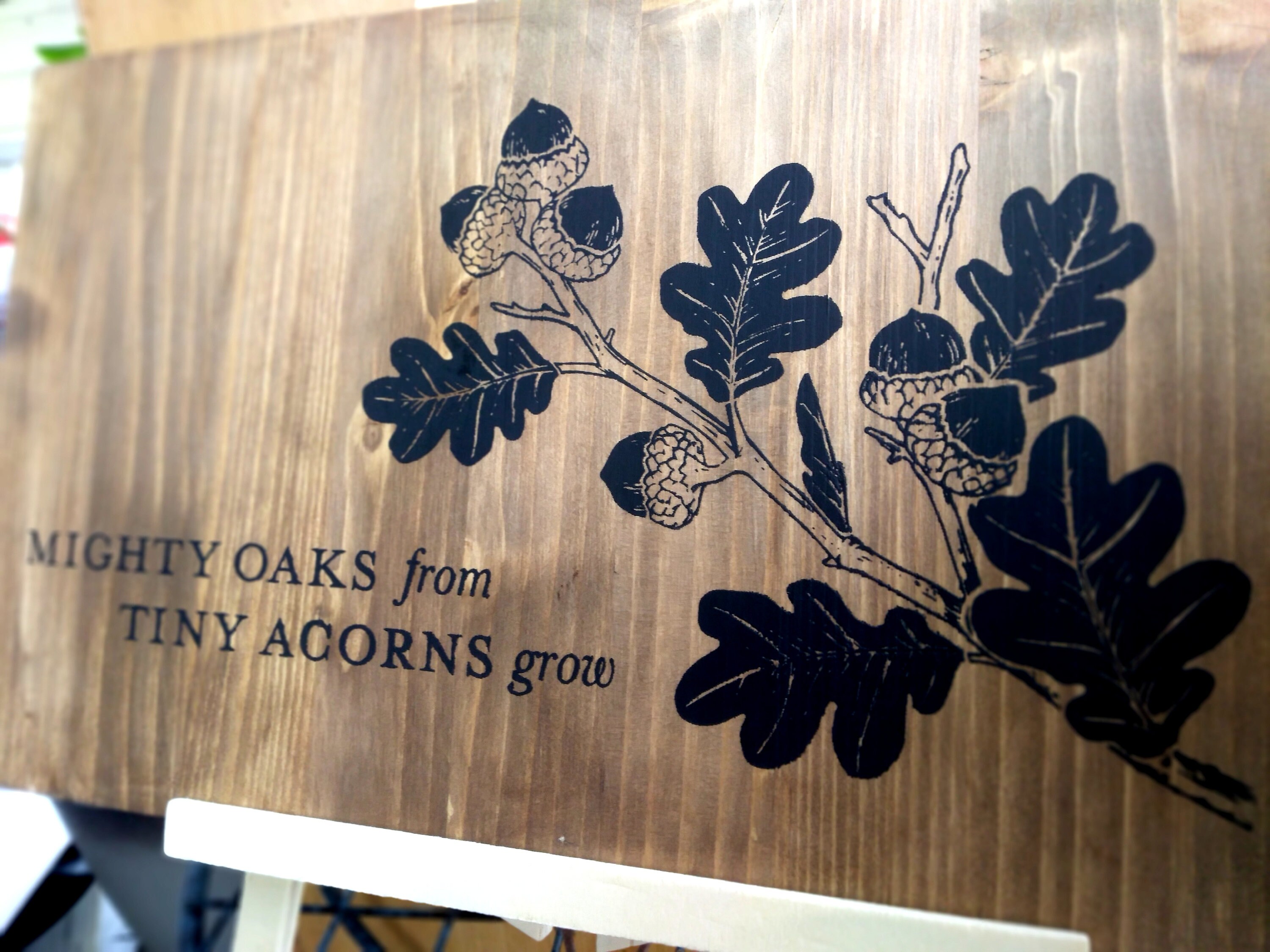 Rustic Mighty Oaks Wooden Sign - Etsy