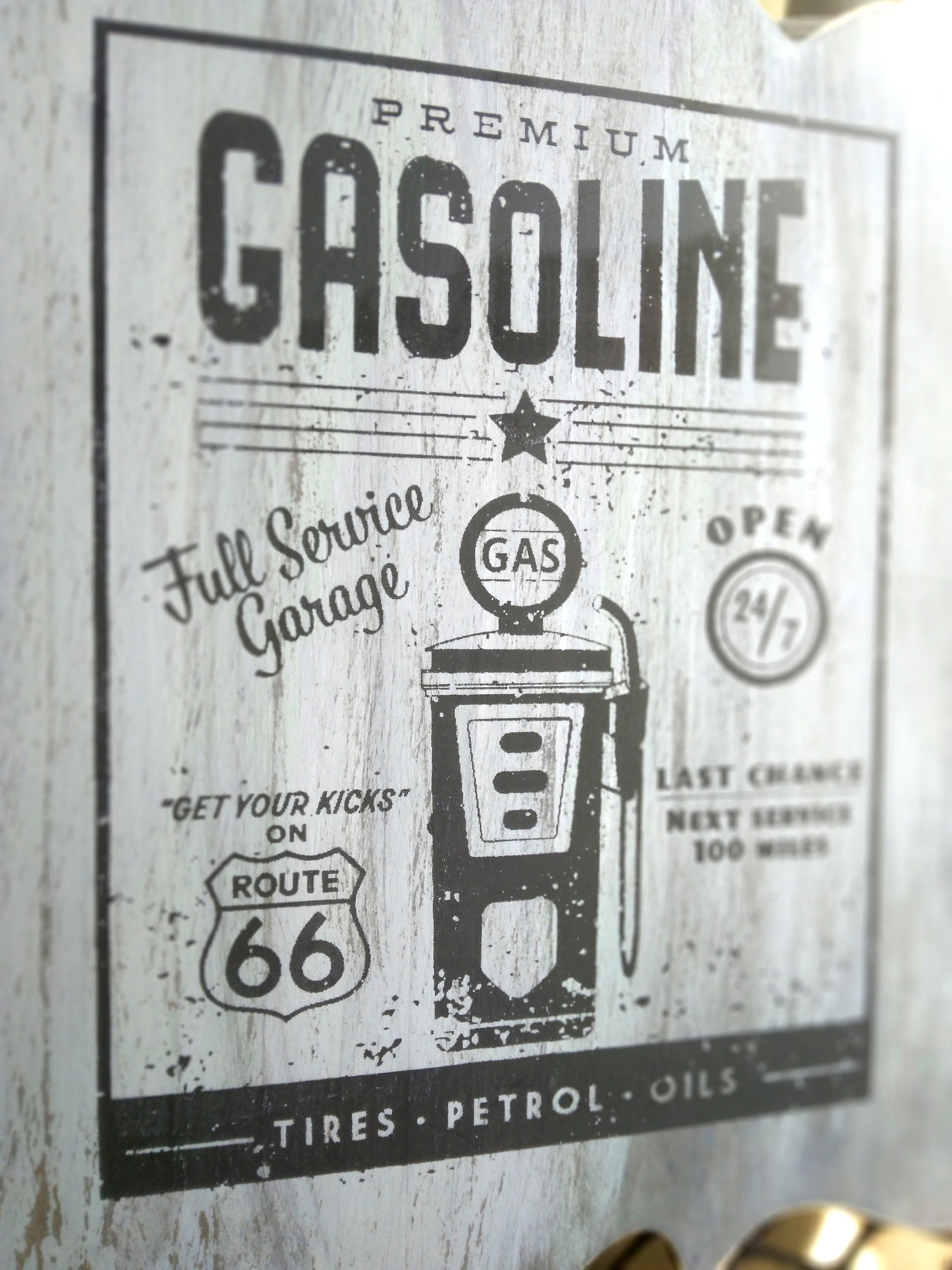 Gasoline Vintage Wood Sign - Etsy