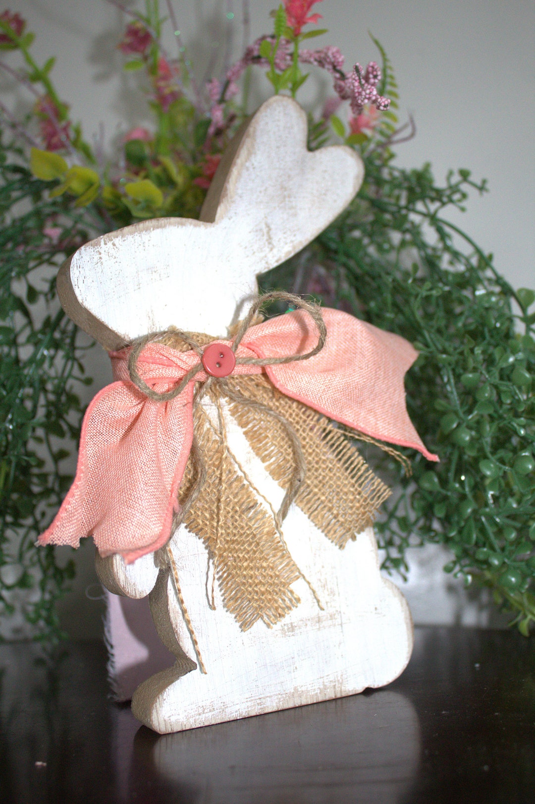 Farmhouse Style Wooden Bunny - Etsy