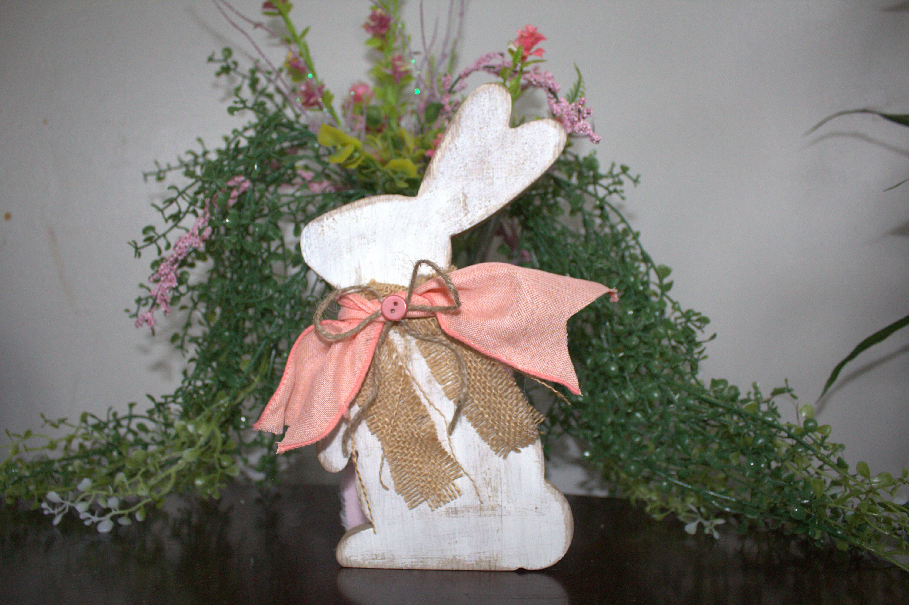 Farmhouse Style Wooden Bunny - Etsy