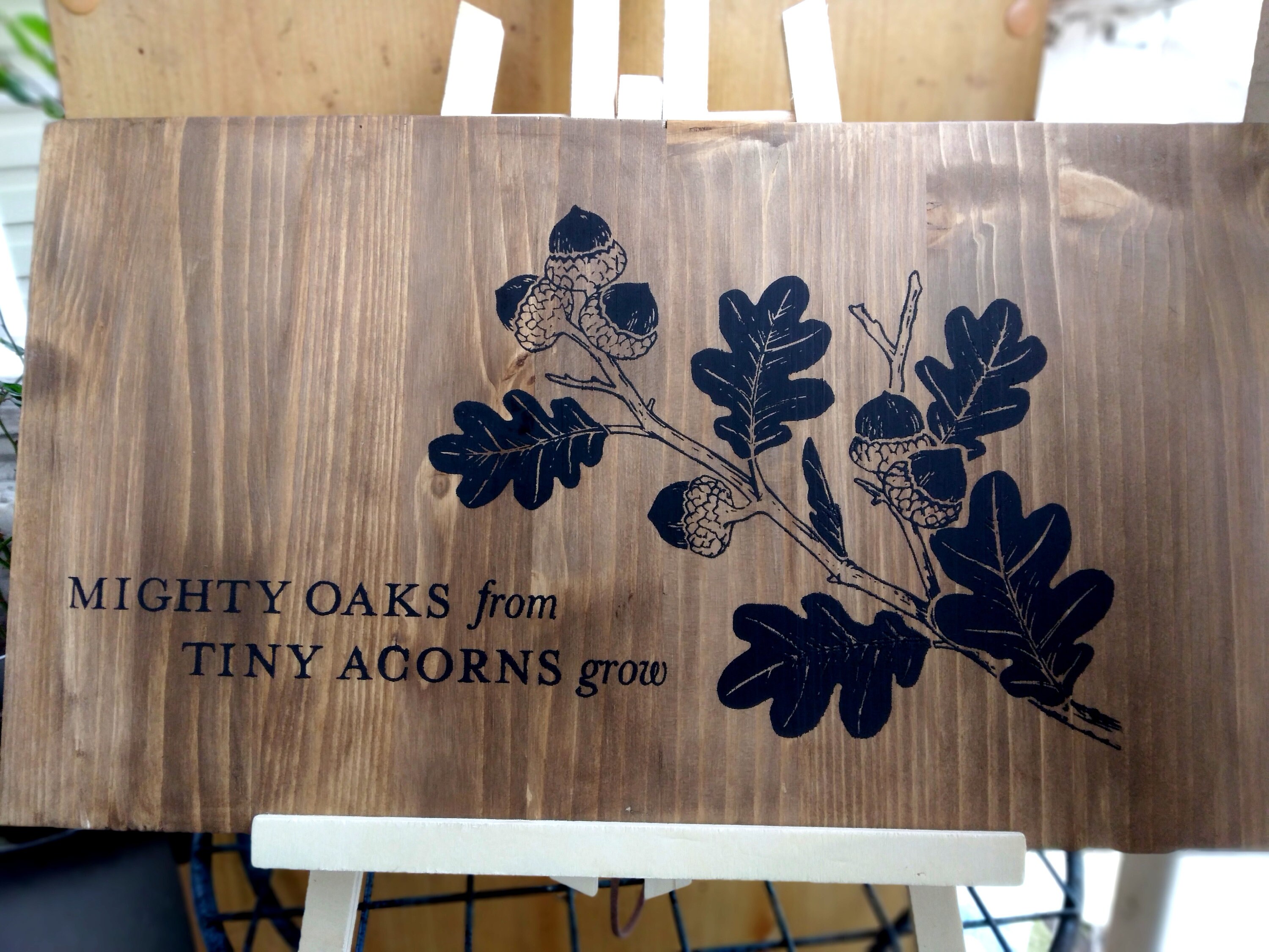 Rustic Mighty Oaks Wooden Sign - Etsy