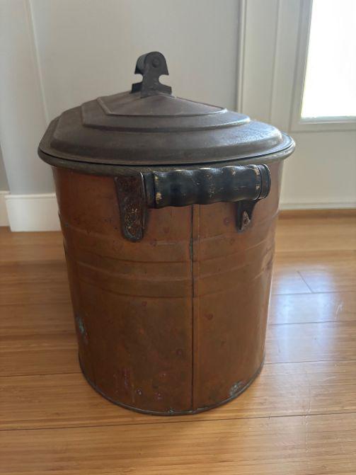 Antique Copper Boiler Wood Bin Washtub With Handles & Lid - Etsy