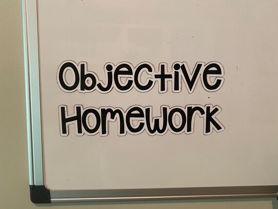 Objective and Homework Magnets - Etsy