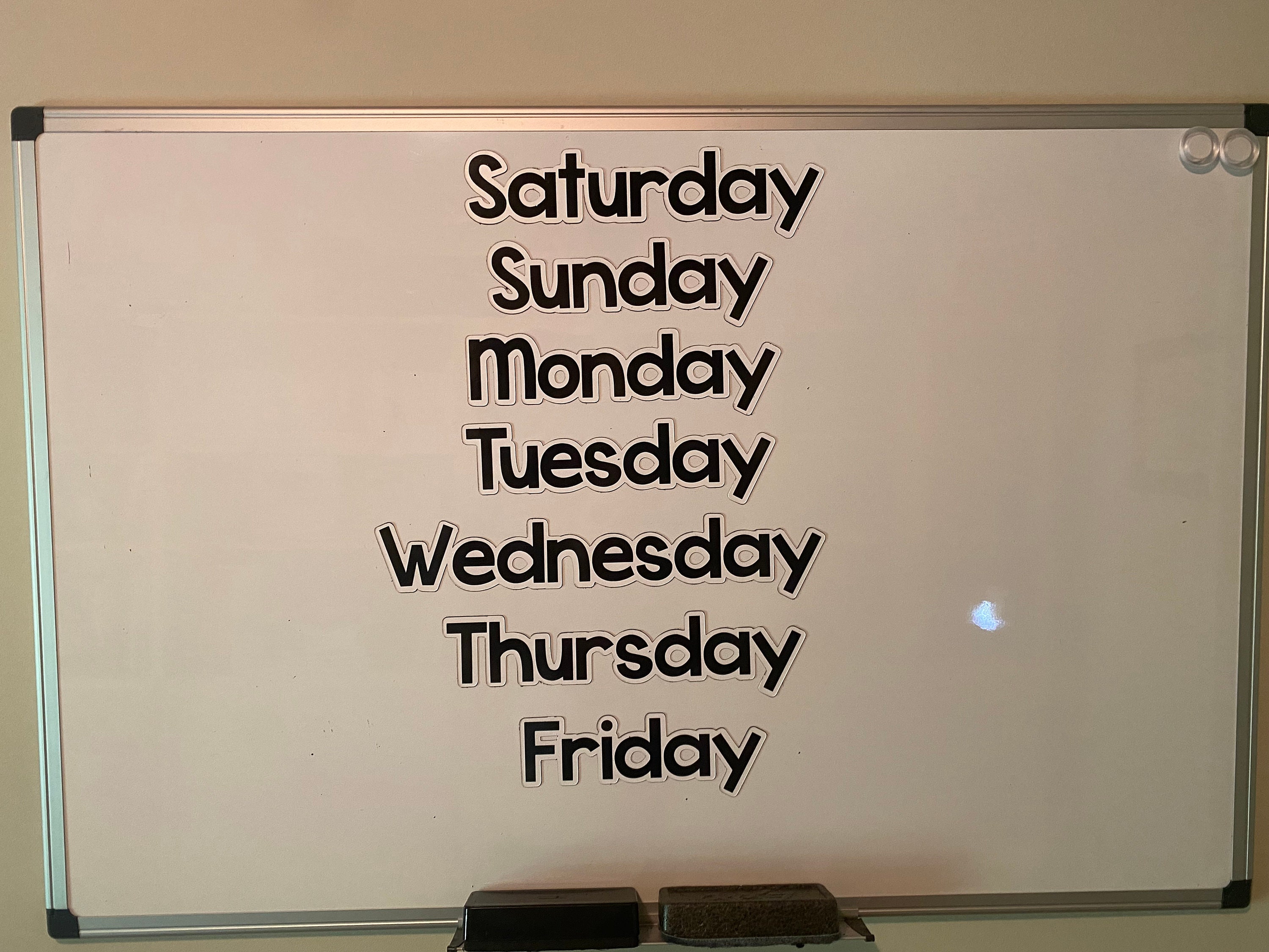 Classroom Days of the Week Magnets for Teachers - Etsy