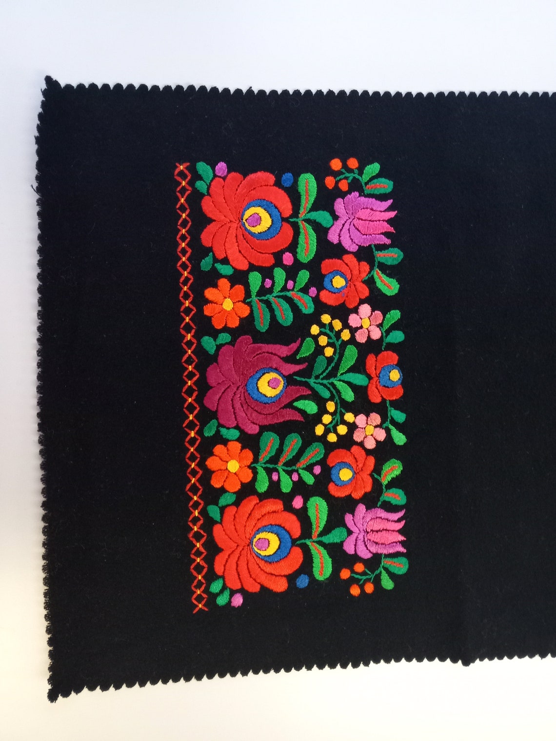 Vtg Hungarian Matyo Runner Matyo Pattern Authentic Art Hungarian Fiber ...