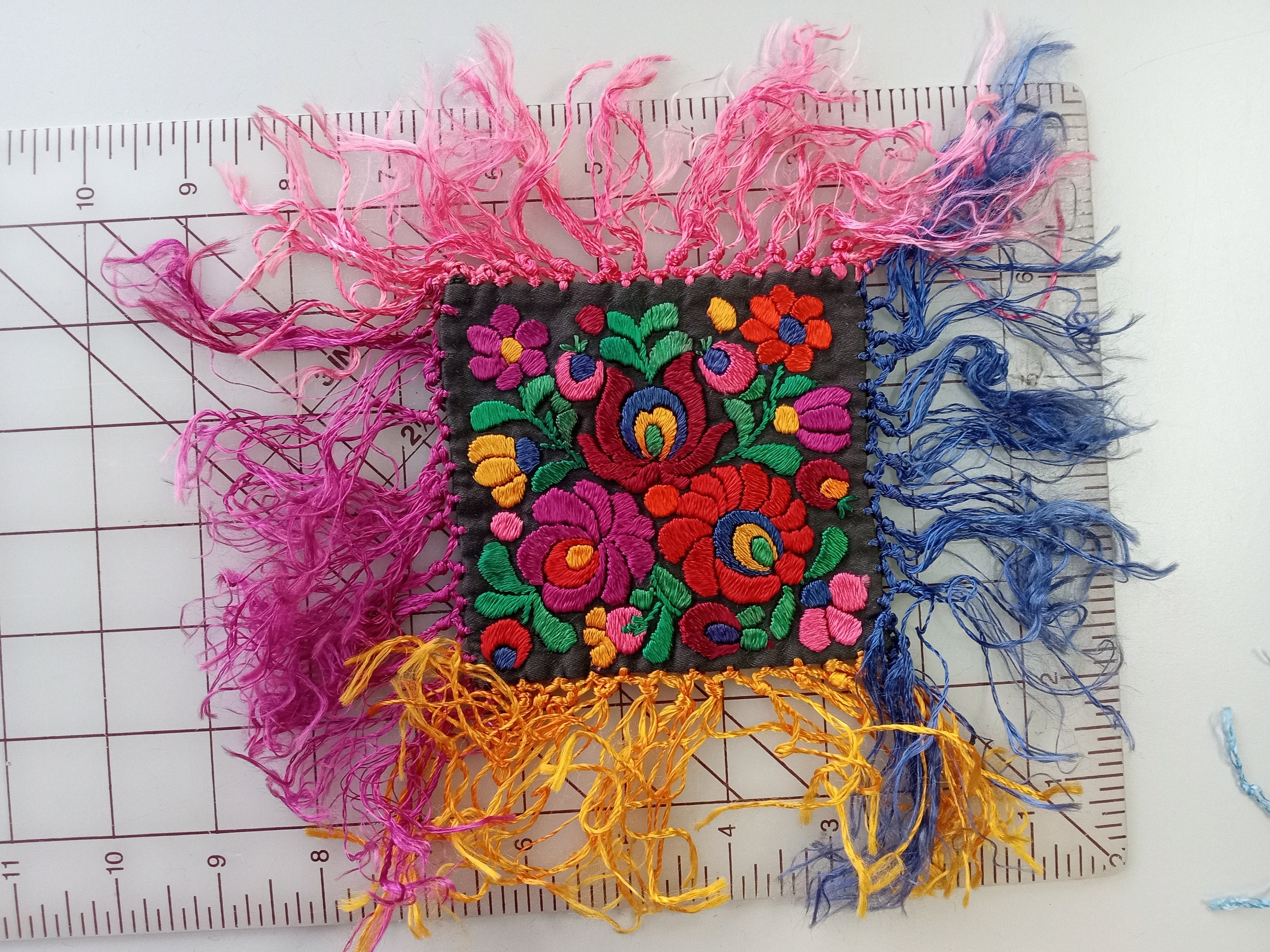 Vintage Hungarian Matyo Embroidered Table Cloth Fiber Art 51" - Etsy